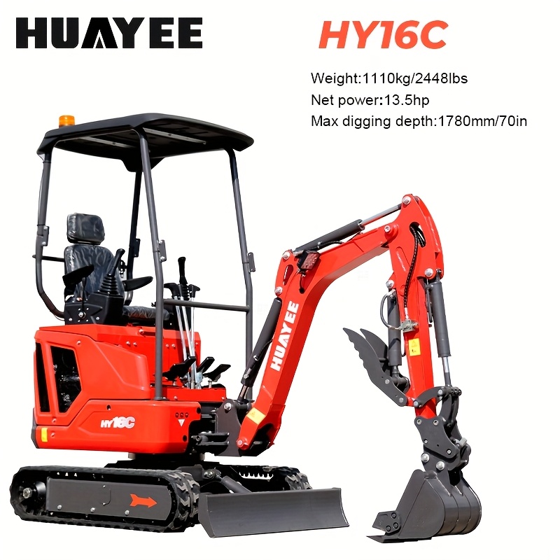 mini excavator sold on Temu United States