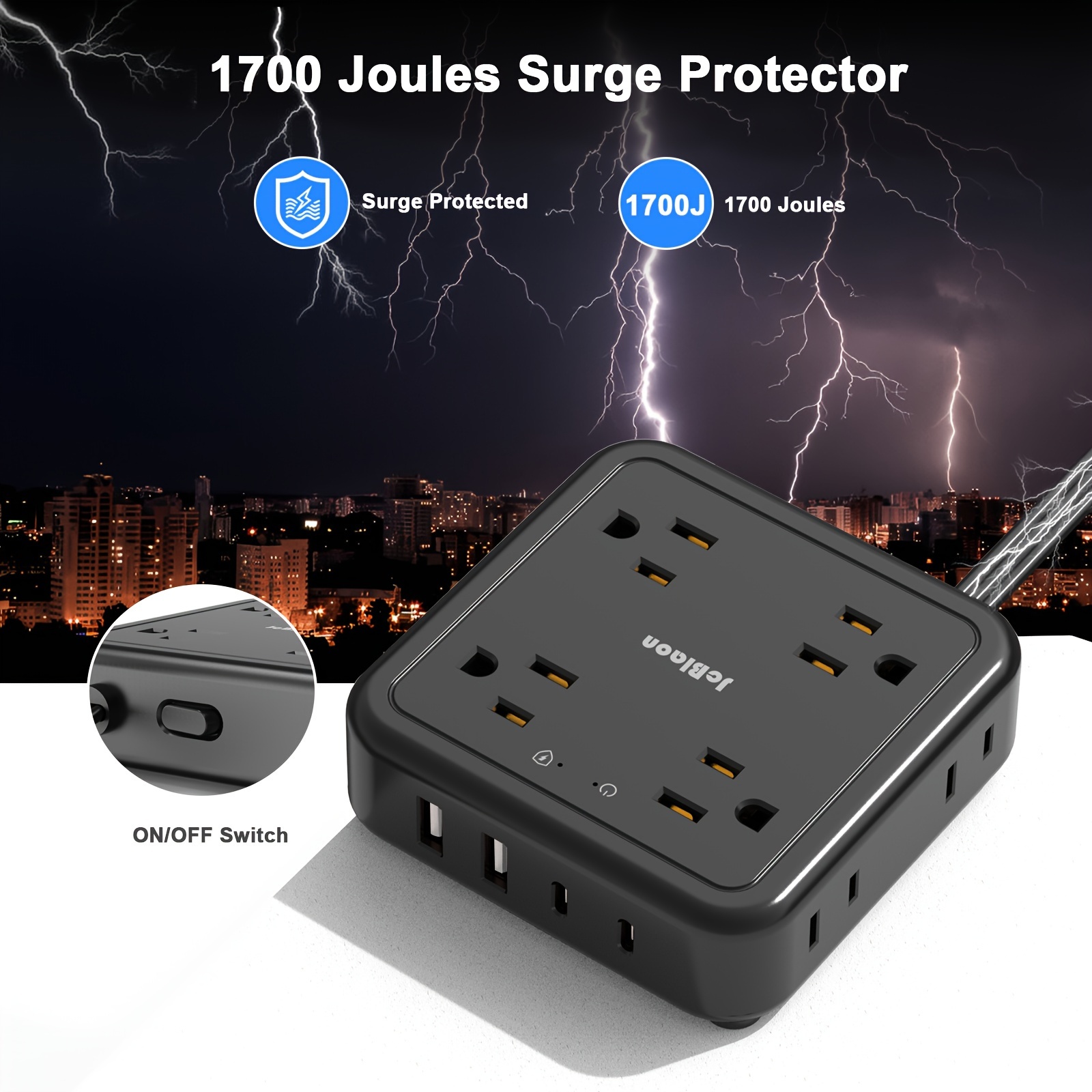 Protector 8 Outlets 4 Usb Charging - Temu