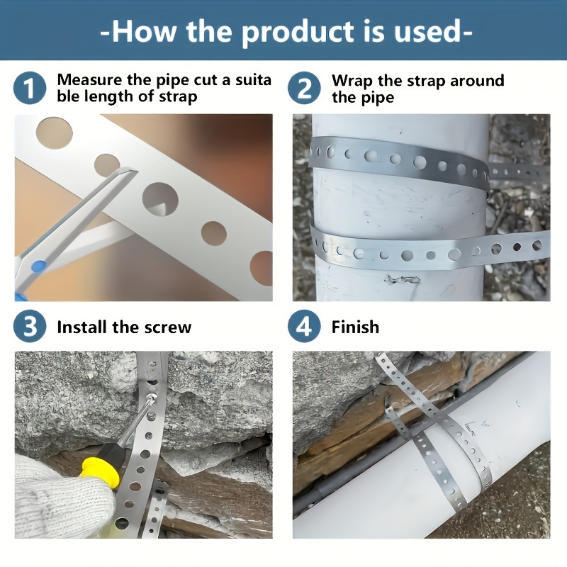 Galvanized Perforated Strap Metal Banding Flexible Pipe - Temu