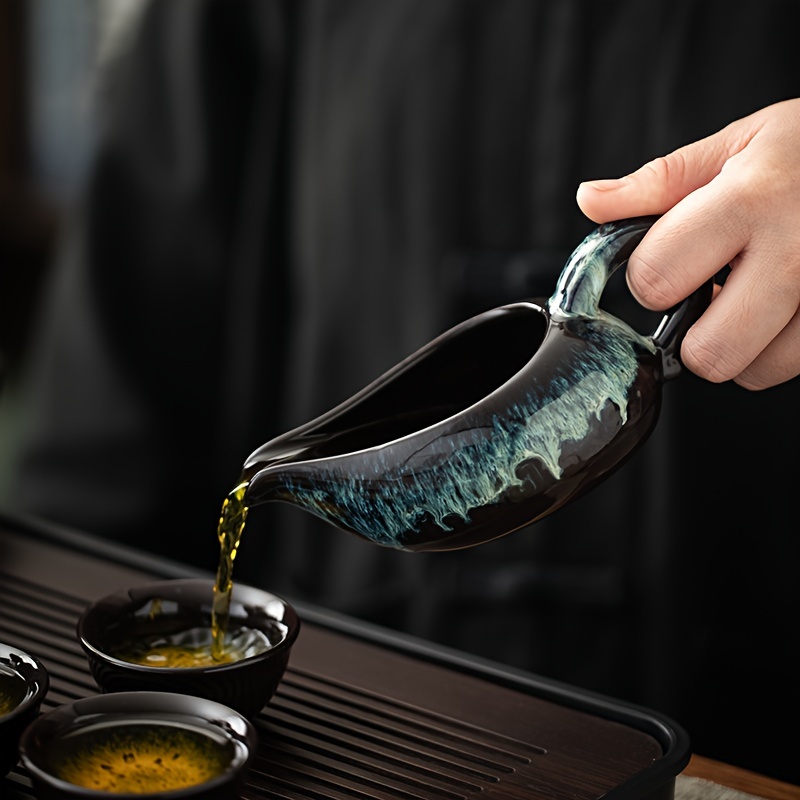 웬 저 노벨티 황실 후궁 세라믹 차 세트 자동 회전 자석 주전자와 8개의 컵 And 트레이 식품 안전 음료용기 커피 And 차에