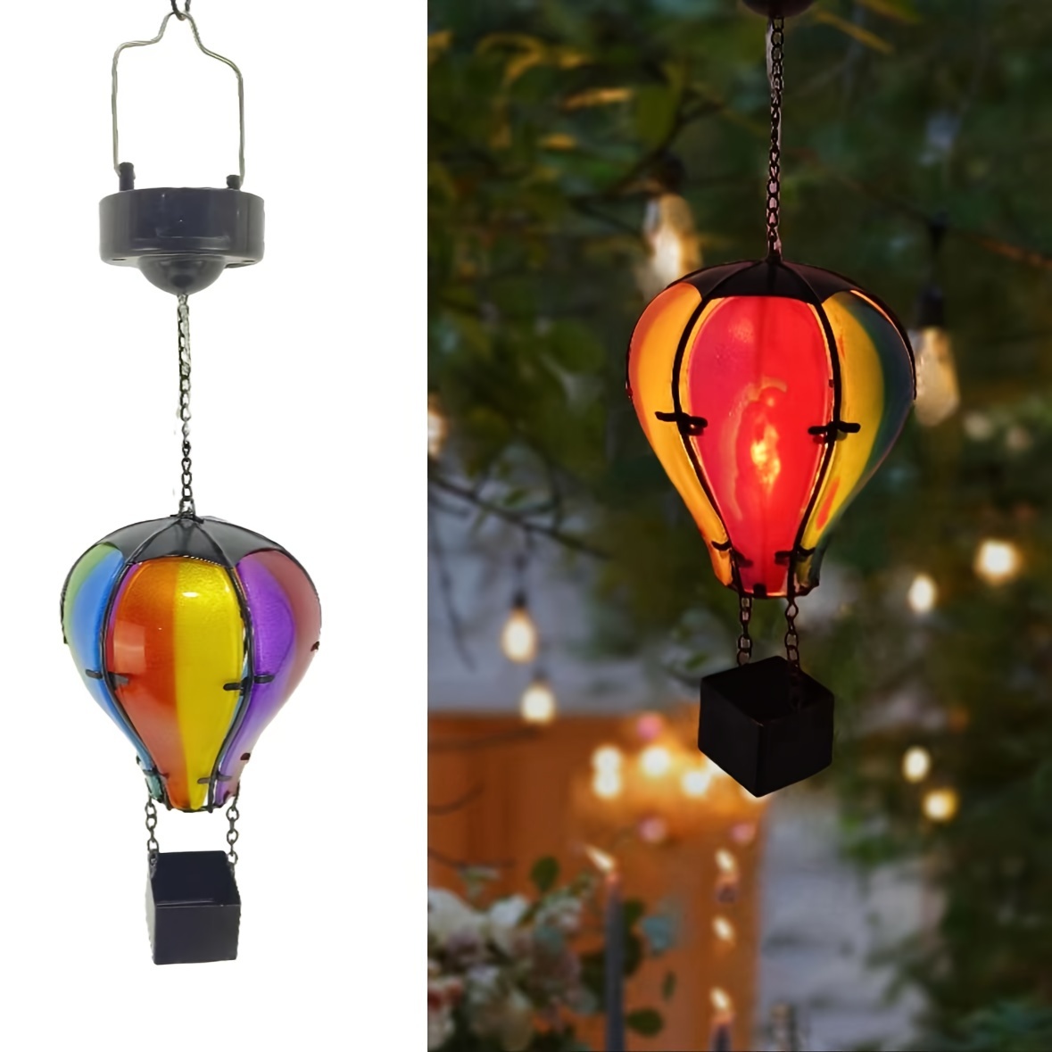 Vintage Style Solar powered Hot Air Balloon Light Led - Temu