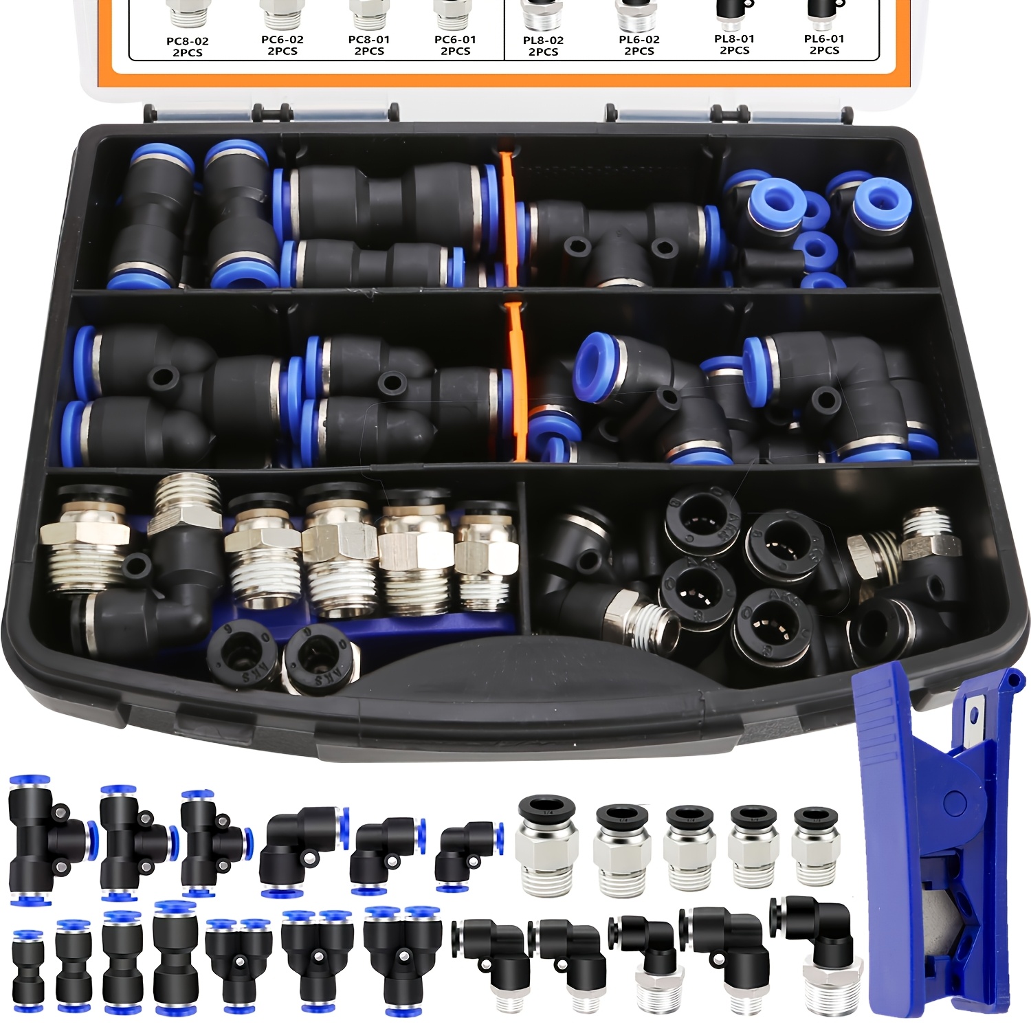 pneumatic fittings sold on Temu United States