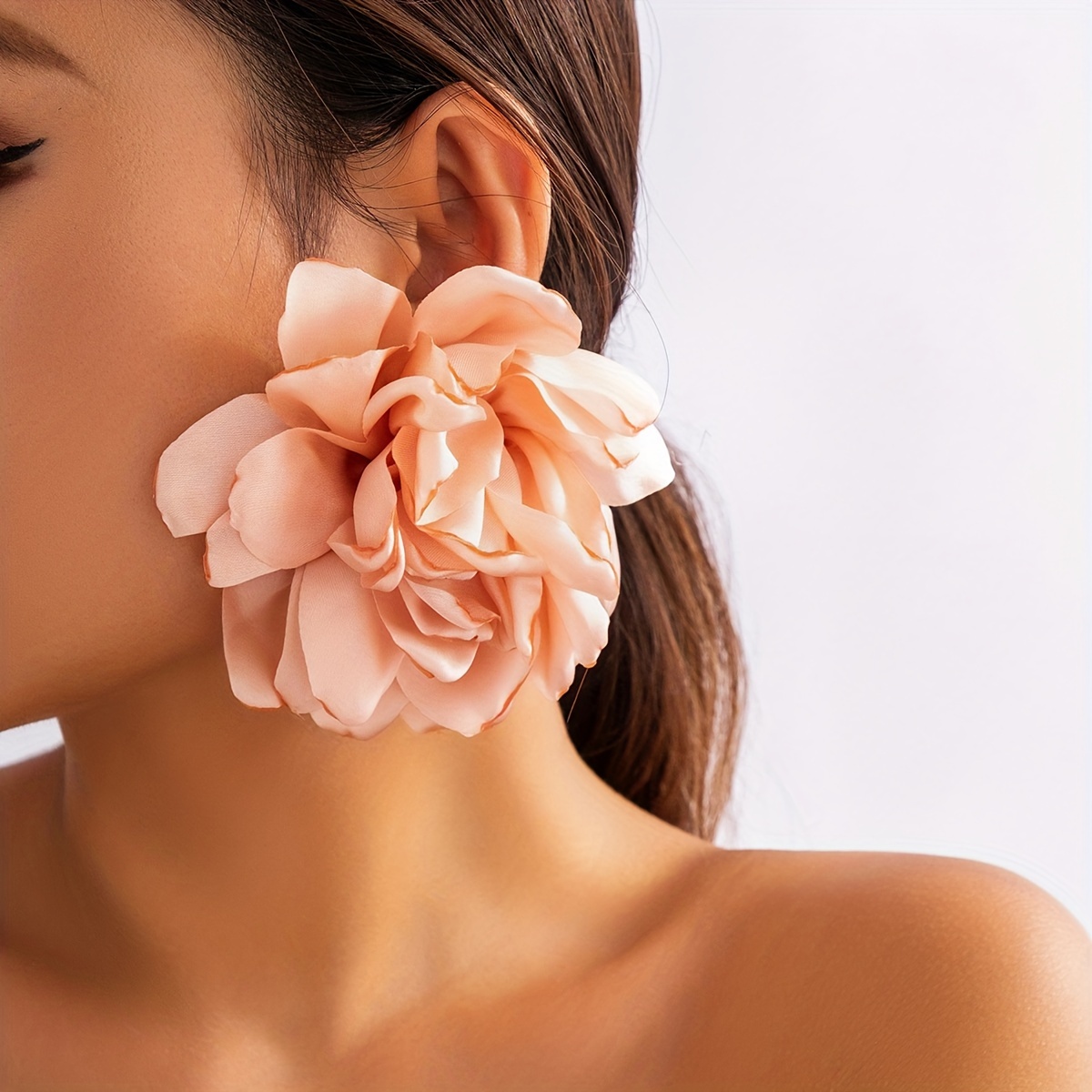 Fabric flower earrings store