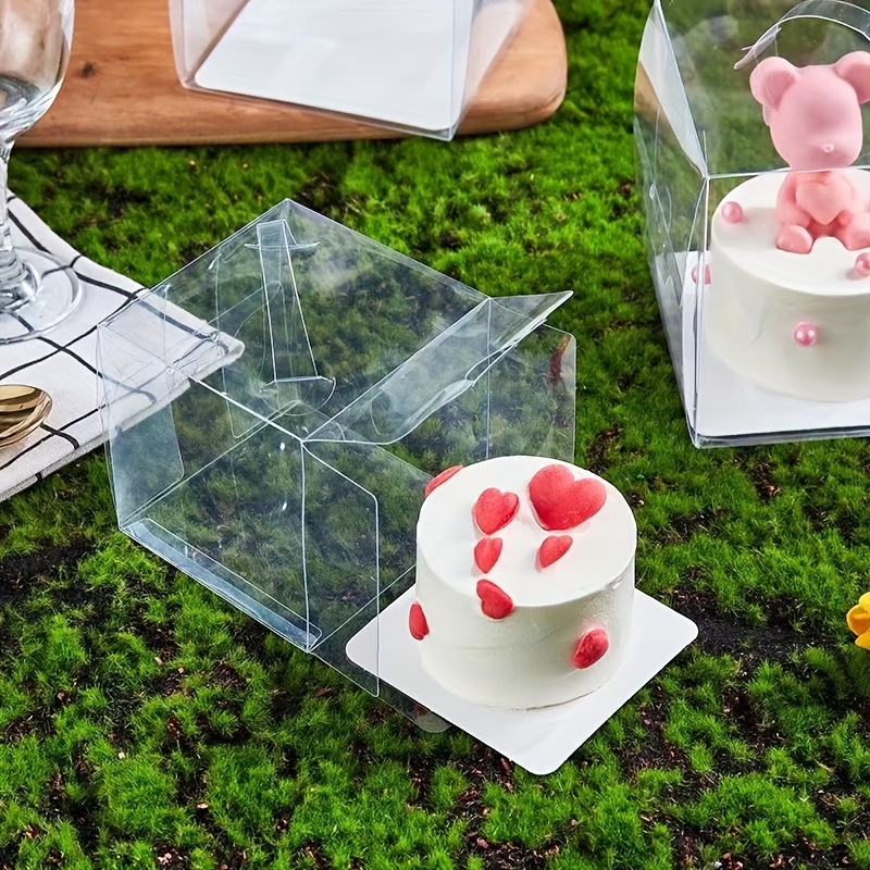 5pcs, Cake Box, Transparent Cake Box, Portable Cake Box, Tiramisu ...
