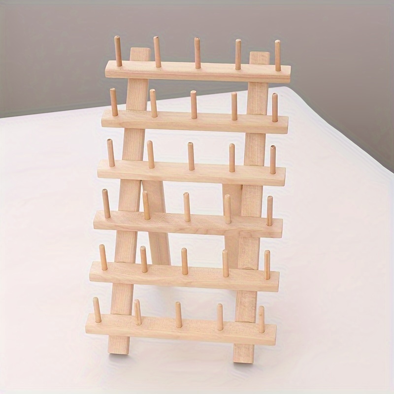 1pc Diy 小さなロール手縫い糸収納ラック、16軸小さな糸ラック、30軸折りたたみ式糸ラック、多仕様スプール木製ラック - Arts ...