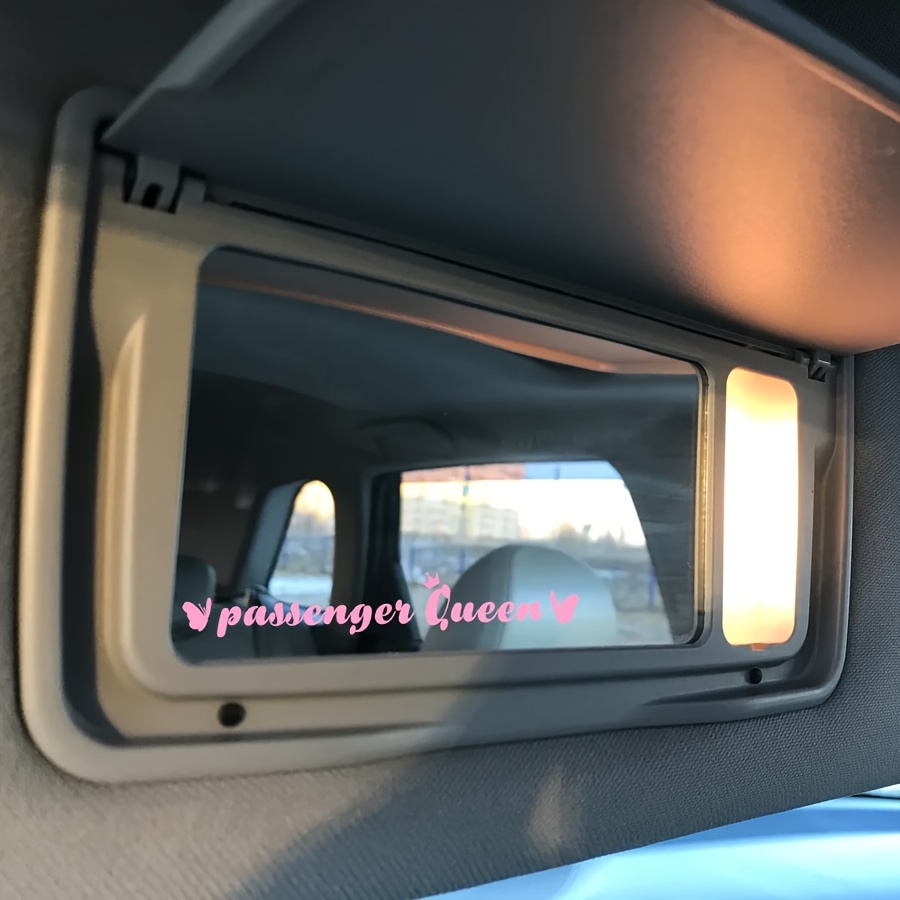 Passenger Queen Stickers Cute Car Rearview Mirror Makeup - Temu New Zealand