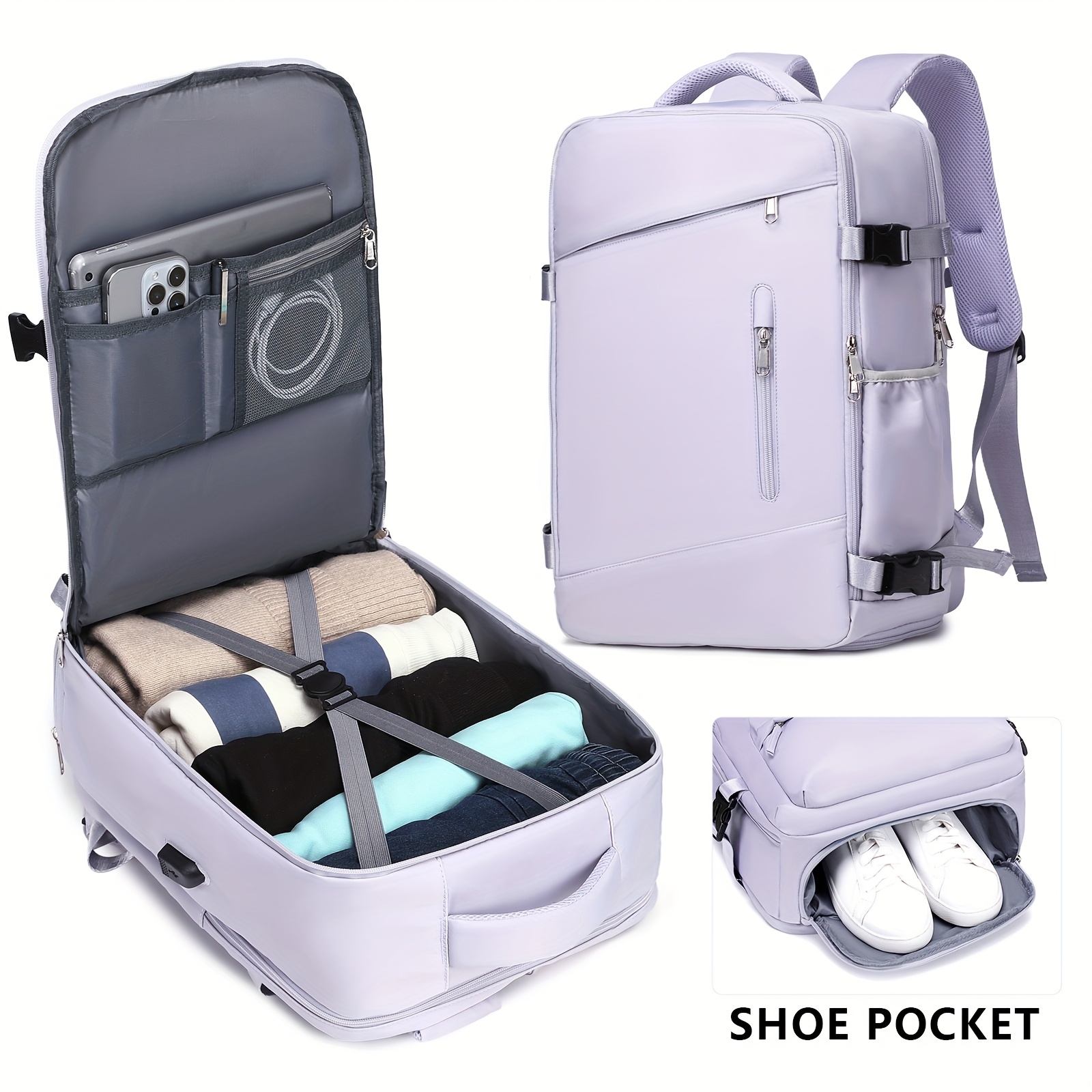 travel backpack sold on Temu United States