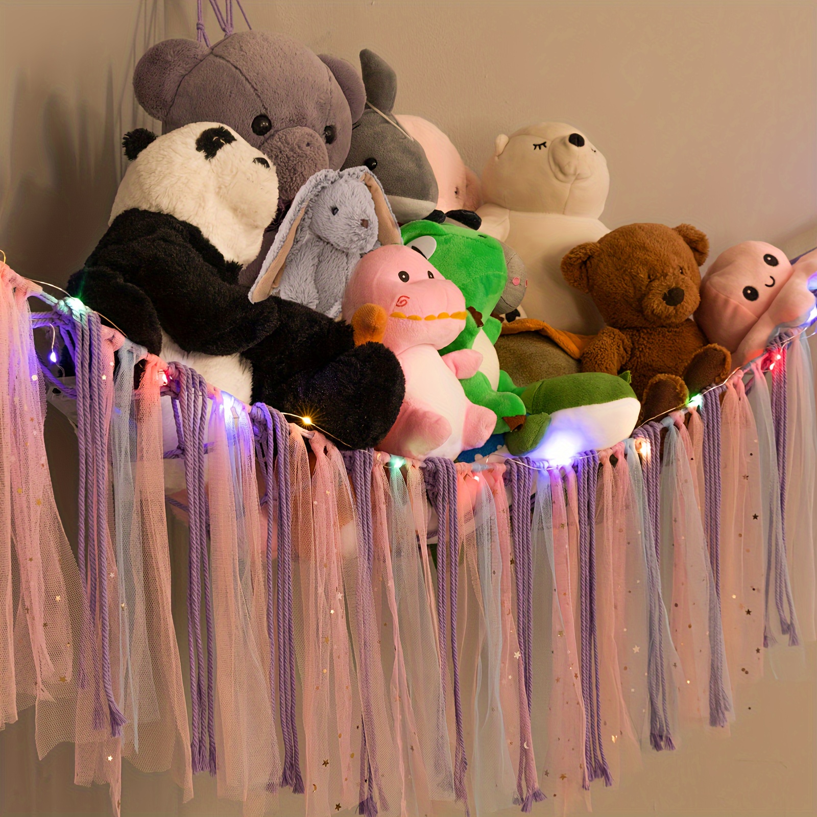 hammock storage net bohemian plush animal toy Temu United Kingdom