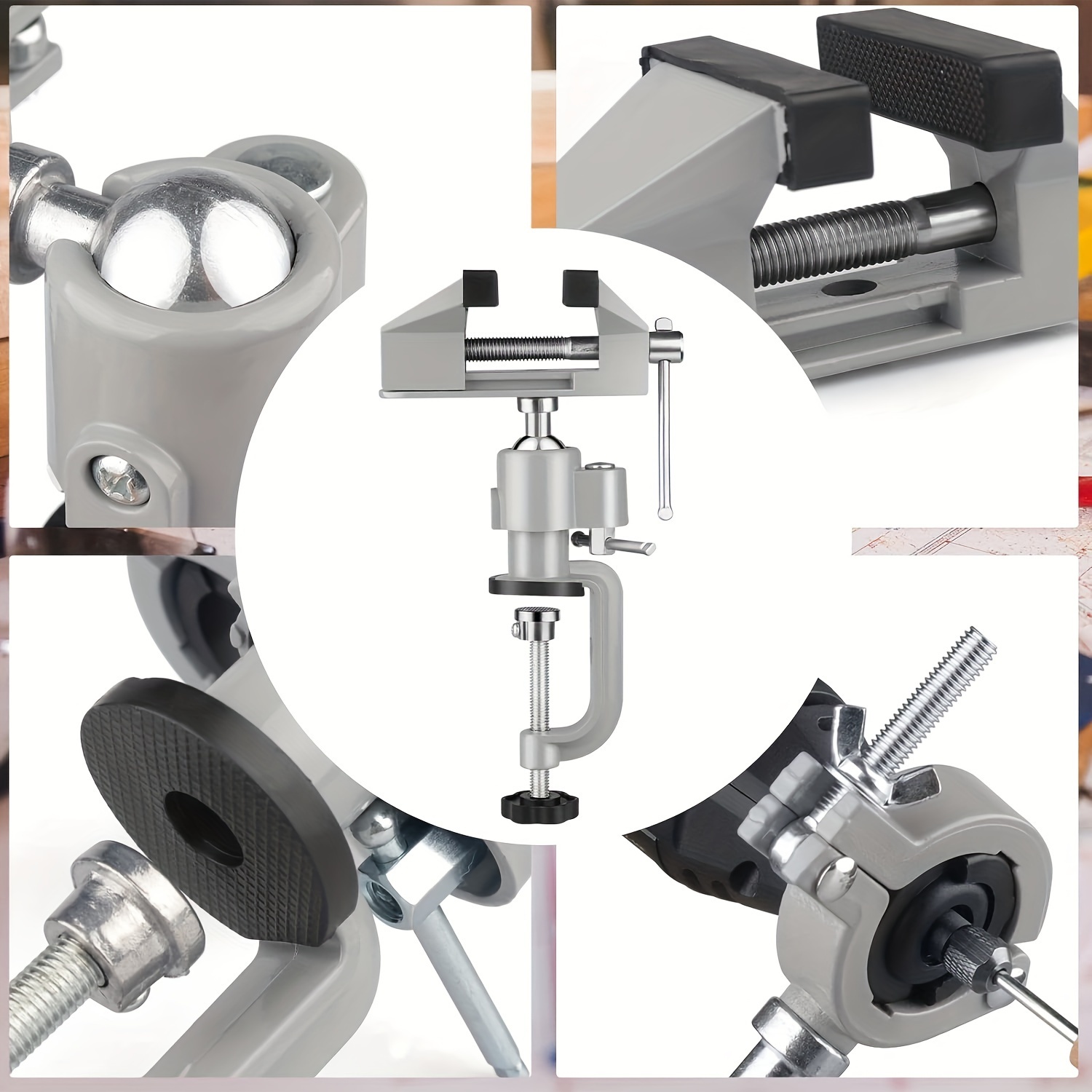 360° Rotating Bench Vise Universal Non slip Grip Dual use - Temu