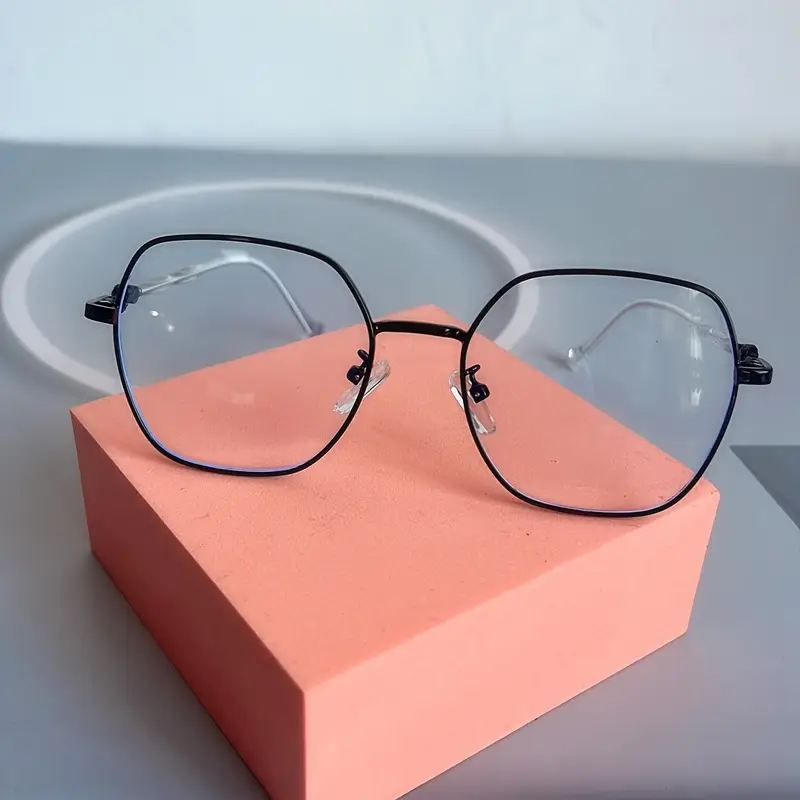 Ultralight Metal Irregular Glasses Polygon Eyeglasses Clear Lens Computer Spectacle Dor Daily