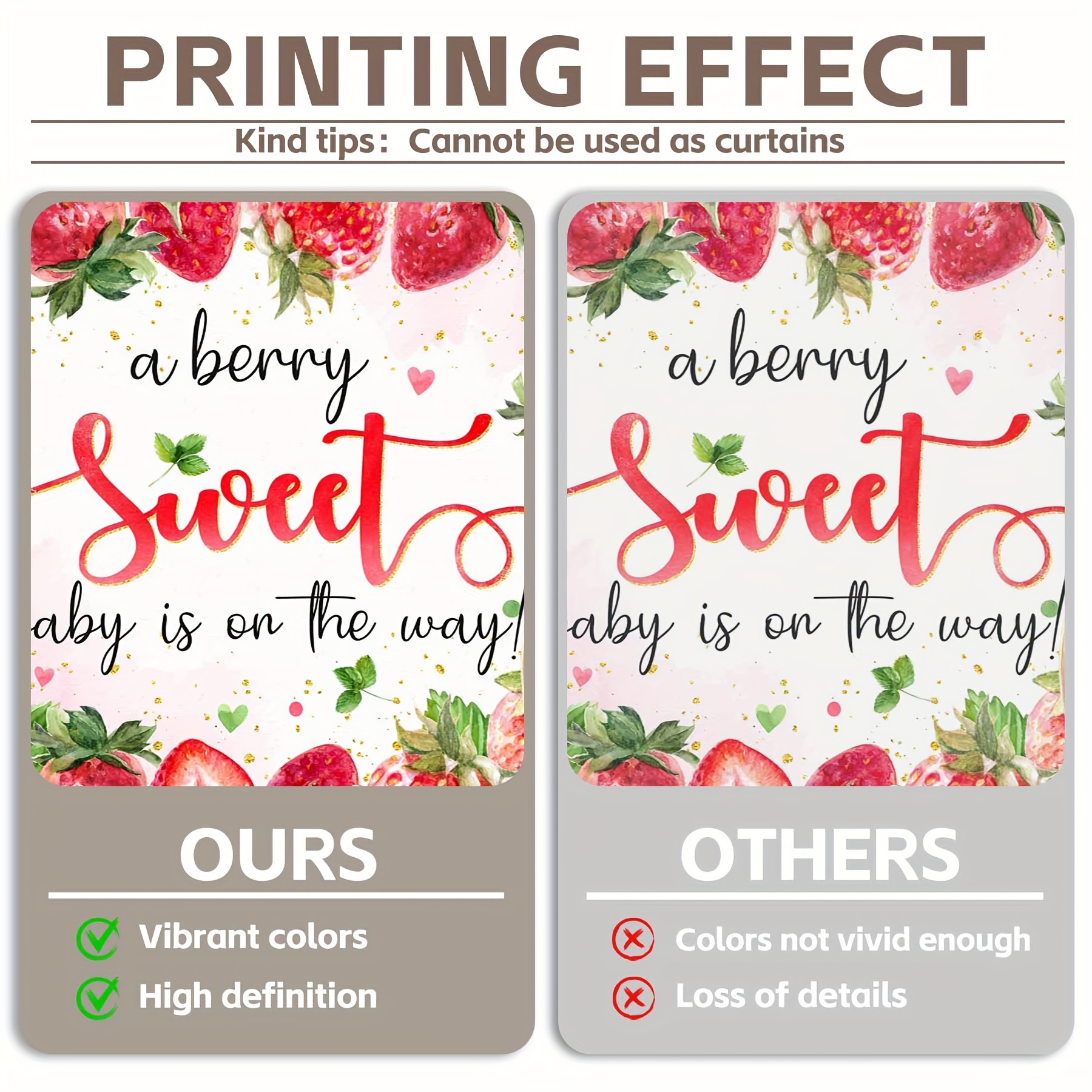Strawberry Babyshower Backdrop A - Temu