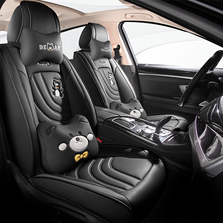 Durable Pu Leather Seat Covers Cartoon Car Suitable Seasons - Temu Brazil