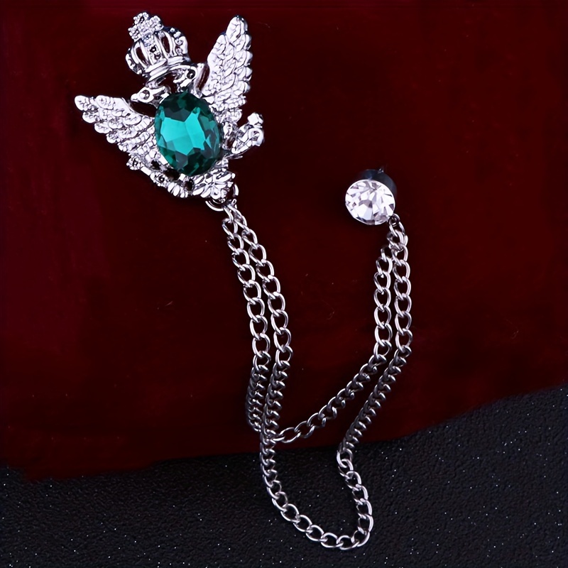 Vintage Business Alloy Tassel Chain Brooch Men Stylish - Temu United ...