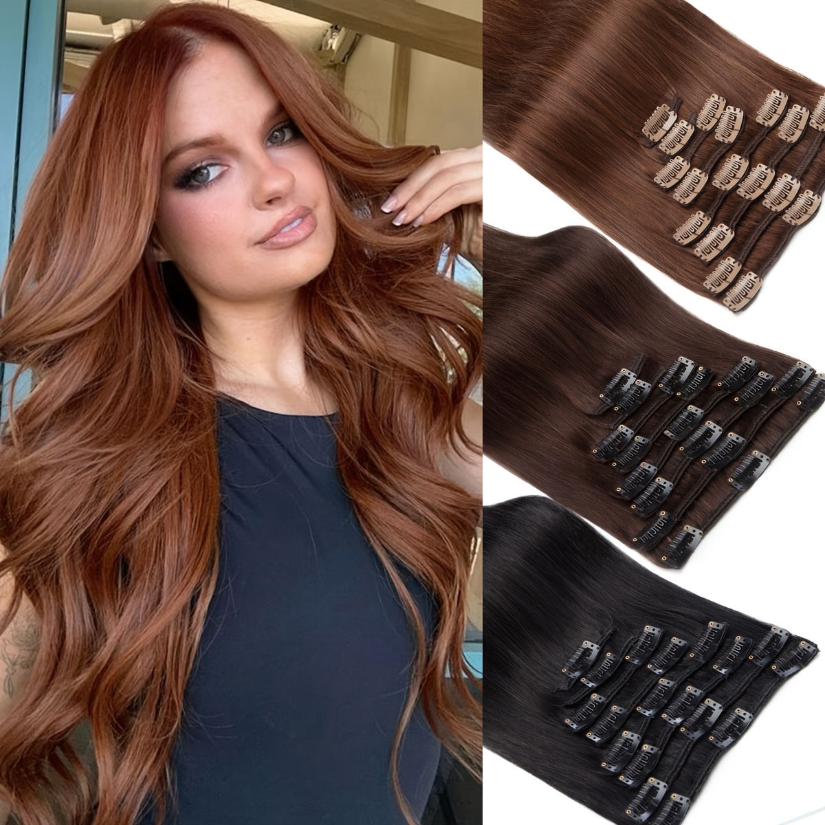 real hair extensions sold on Temu United States