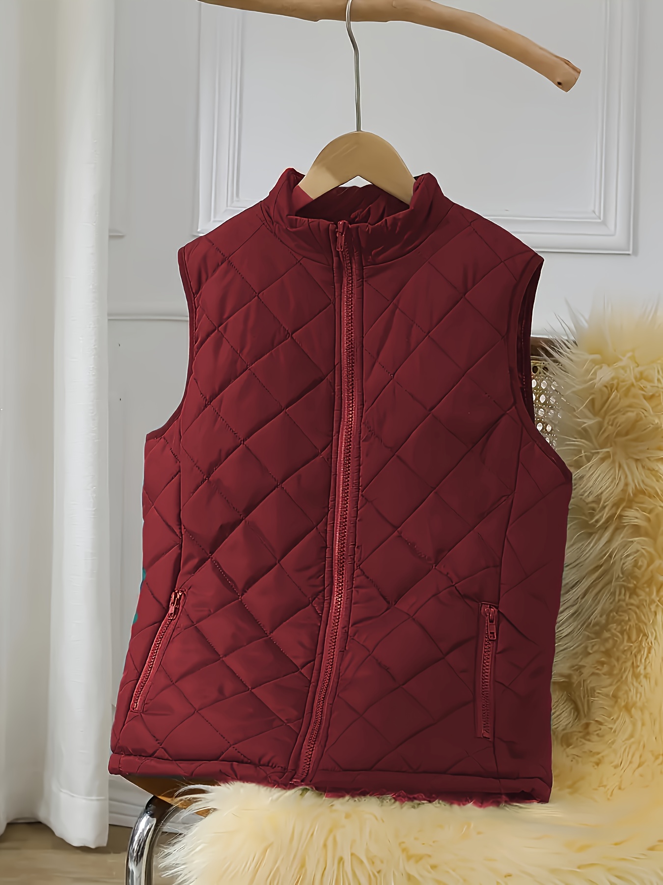 quilted vest sold on Temu United States