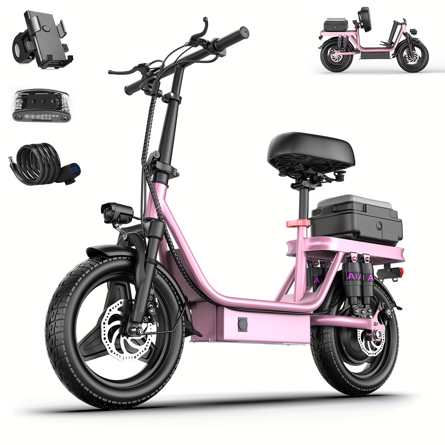 electric scooter with seat sold on Temu United States