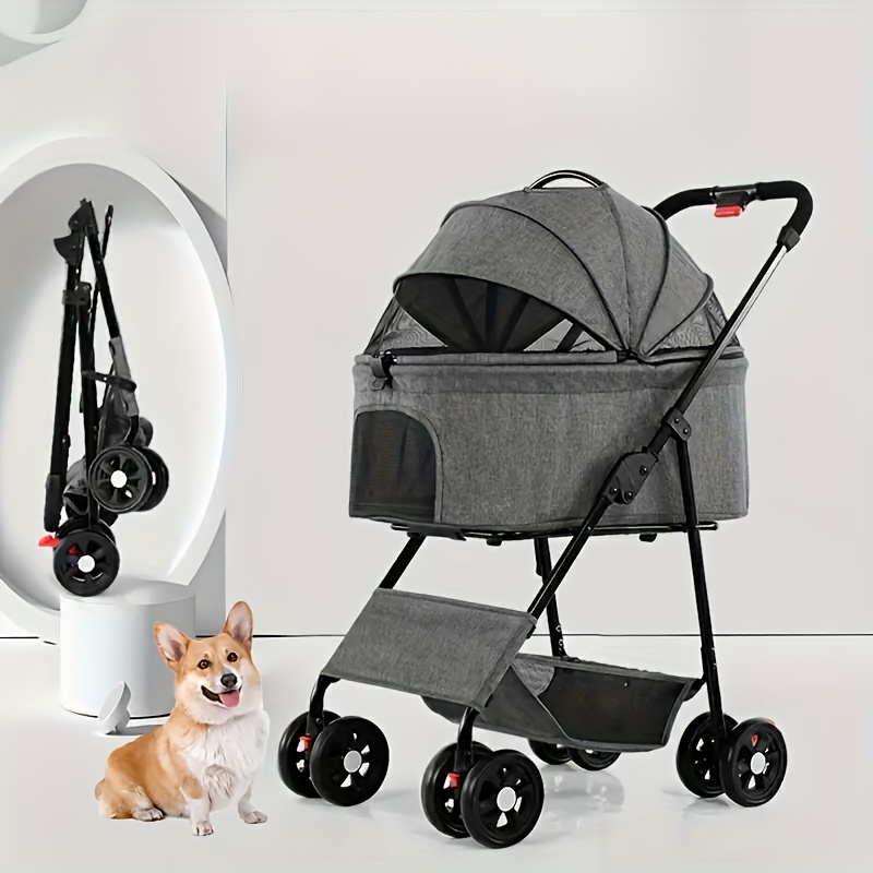 Multi function 1 Detach Foldable Four Wheels Pet Stroller - Temu Australia