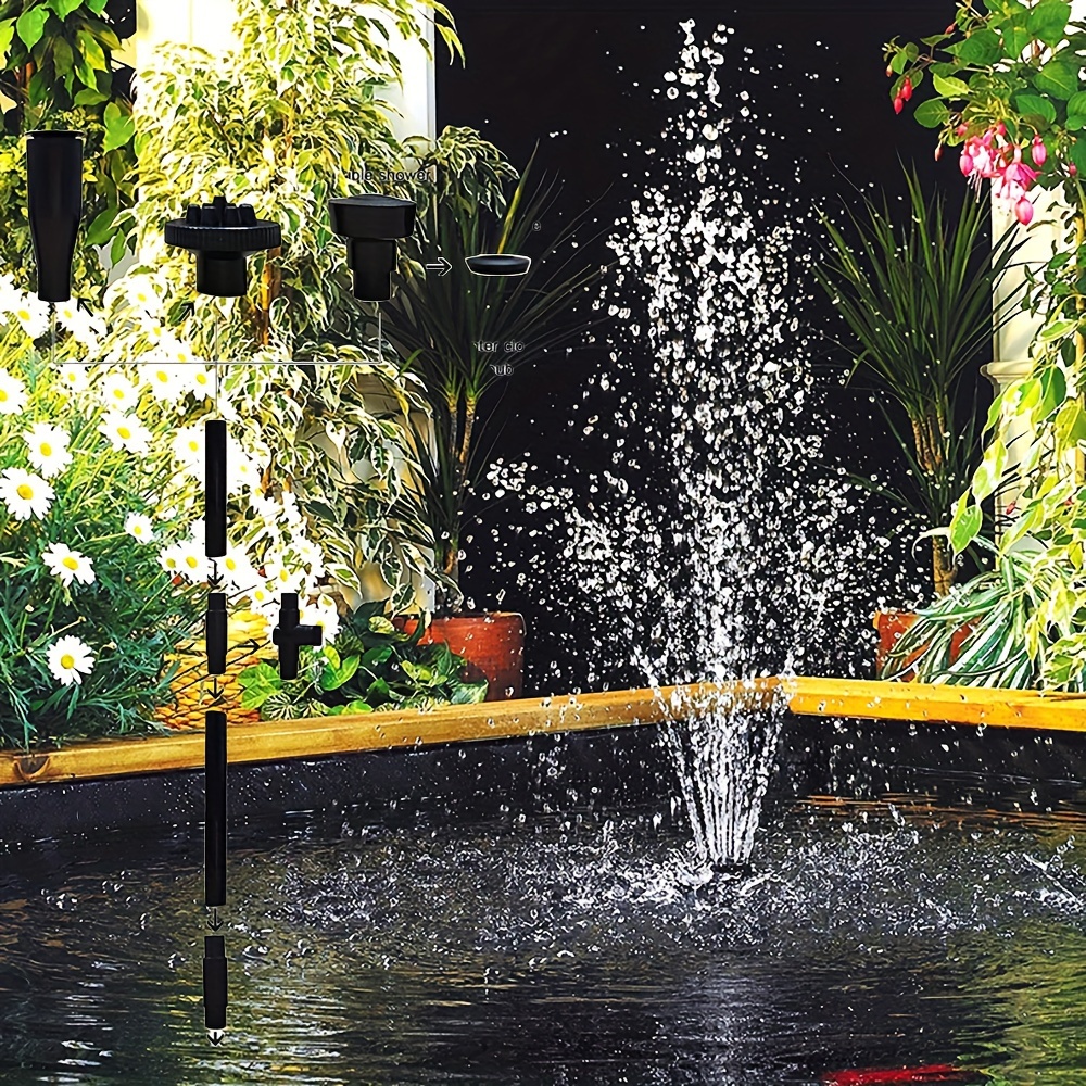 1pc Plastic Fountain Nozzle Set With Adjustable Spray Patterns For ...