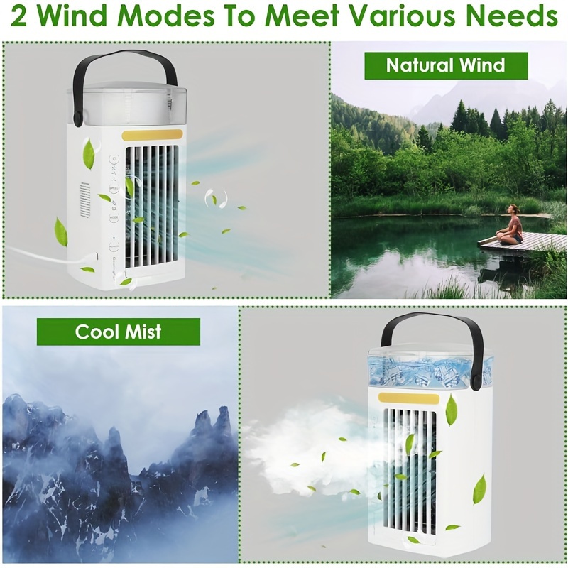 Mini Air Conditioner Fan Mini Evaporative Coolers Portable - Temu