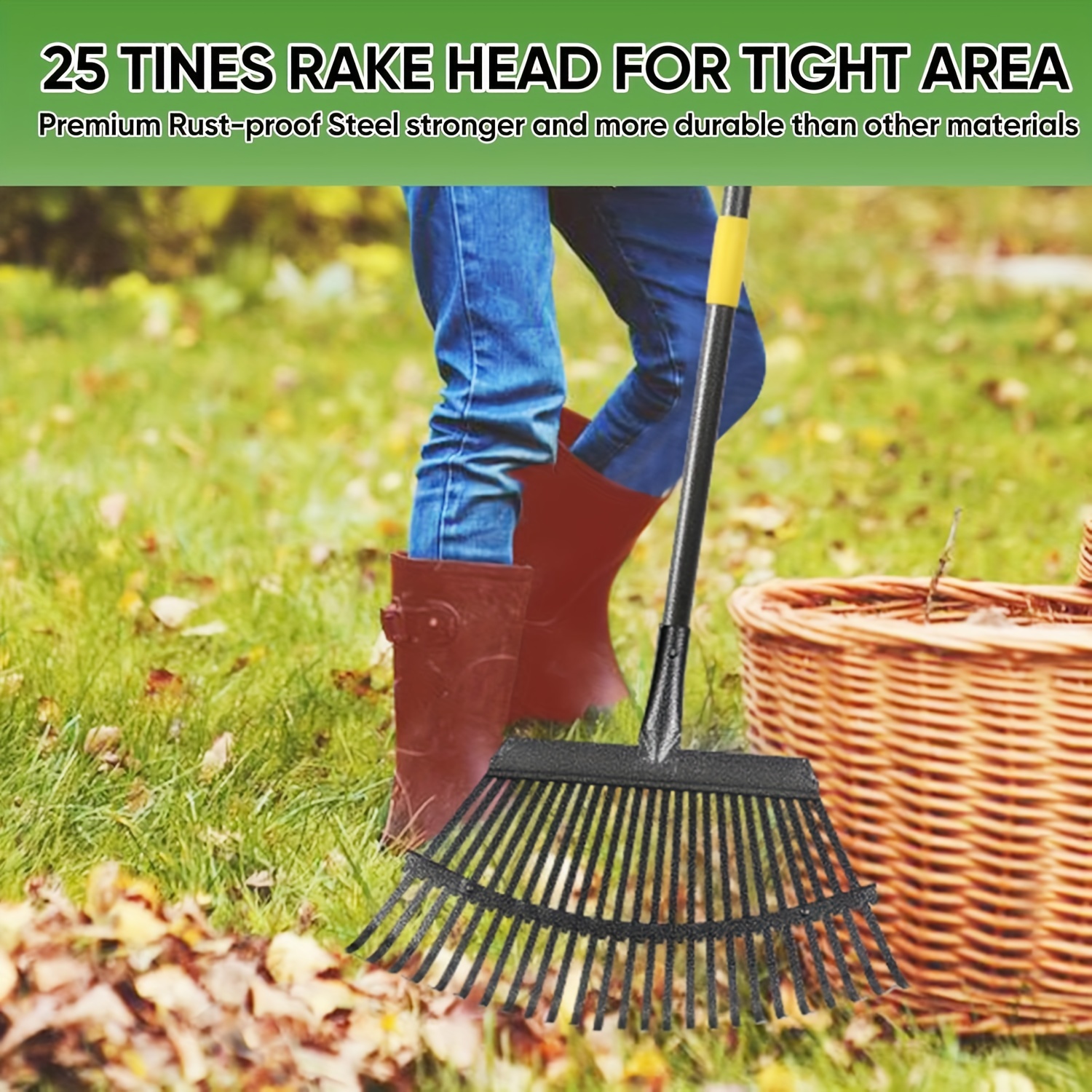 Heavy duty metal rake store