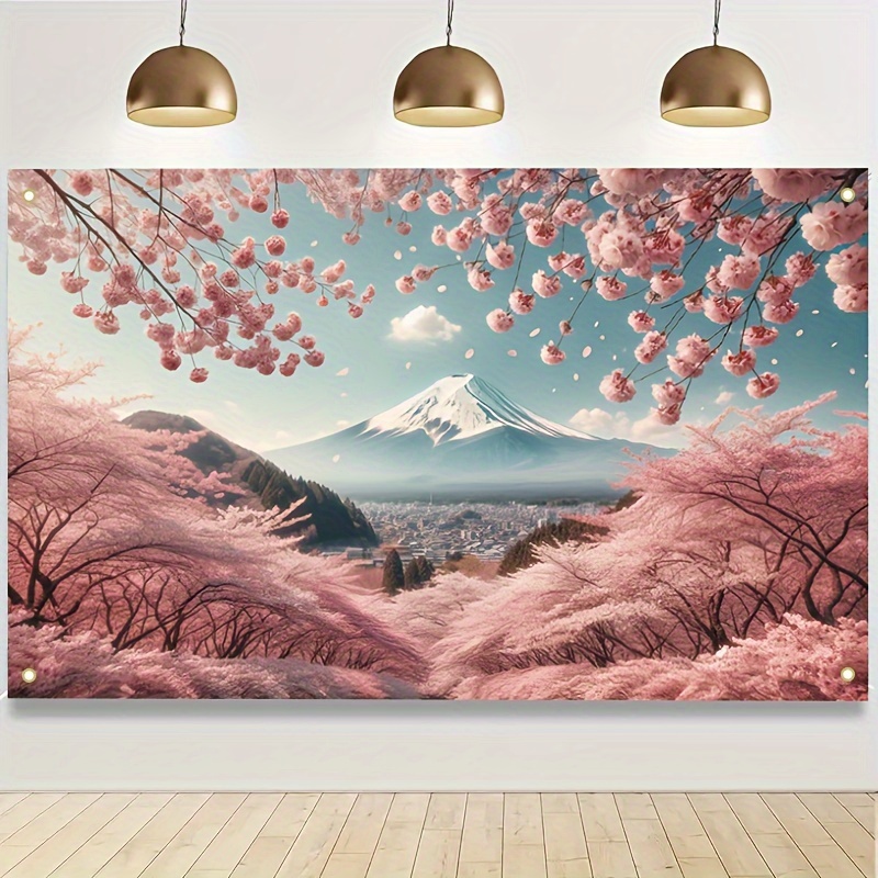 Cherry Party Banner Polyester Backdrop Weddings - Temu