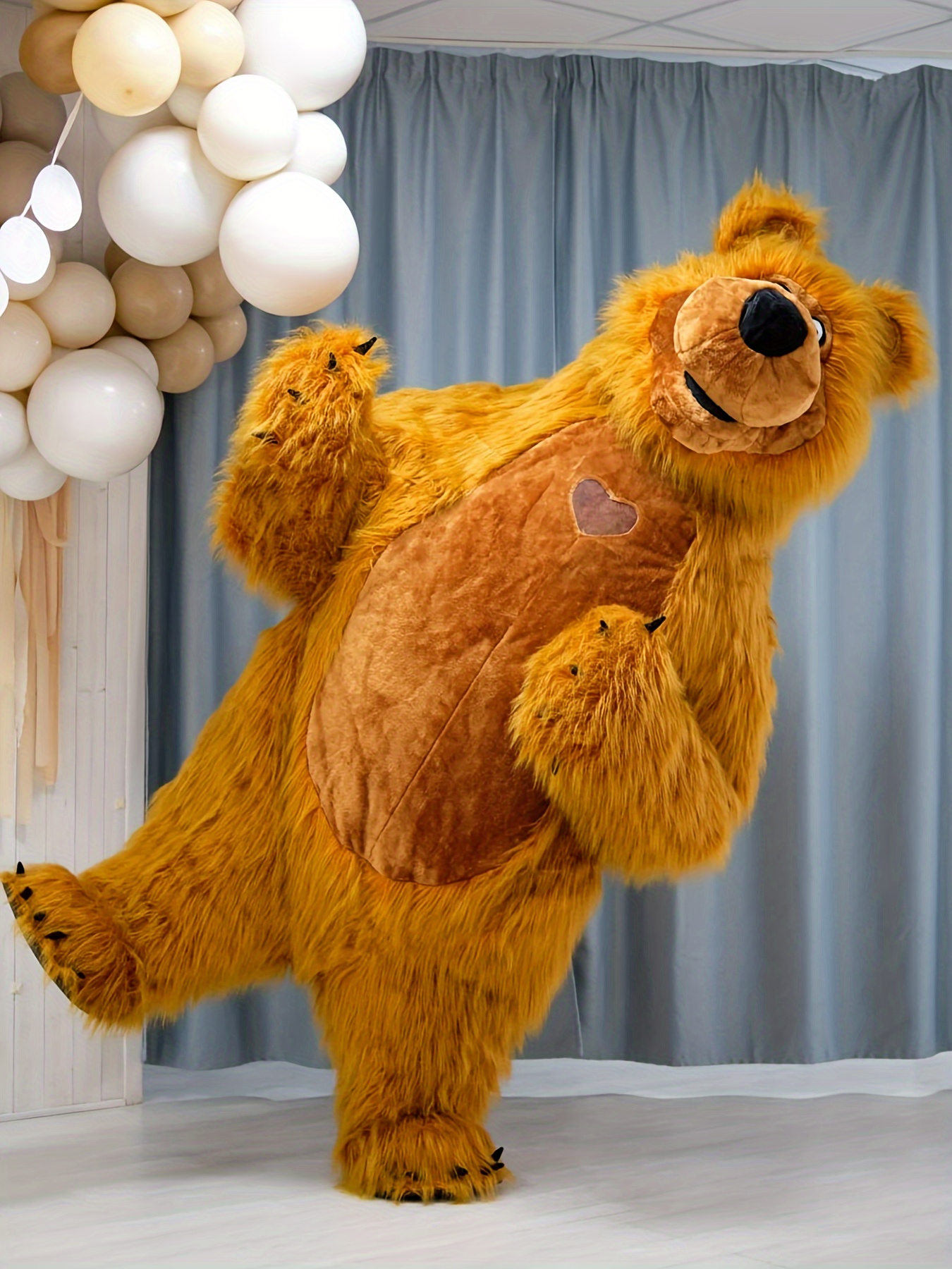 Men's Inflatable Bear Mascot Costume, Full Body Animal Cartoon ...