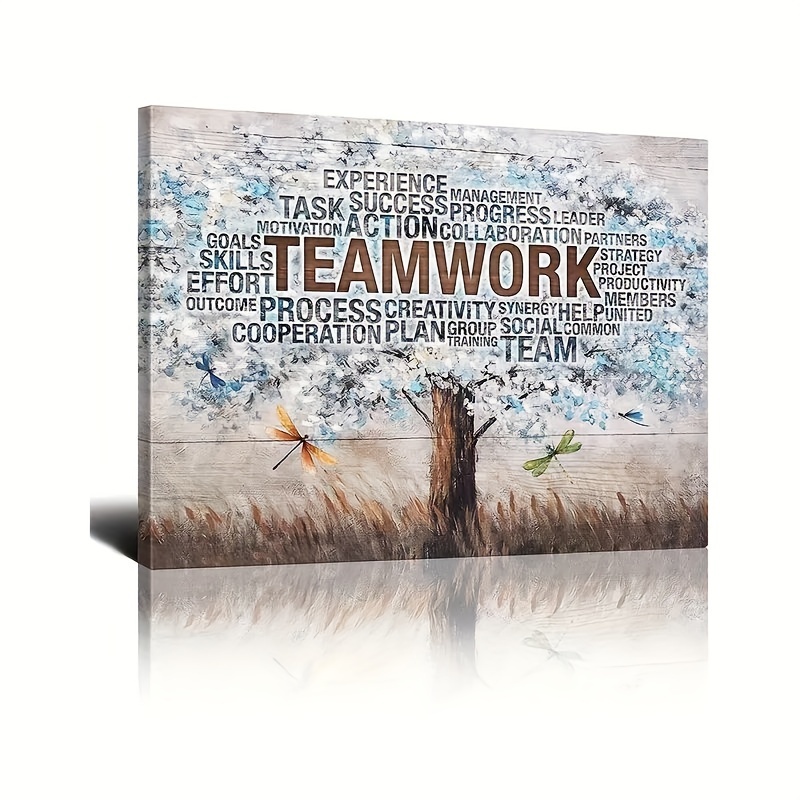 Teamwork Tree Inspirational Office Motivational - Temu