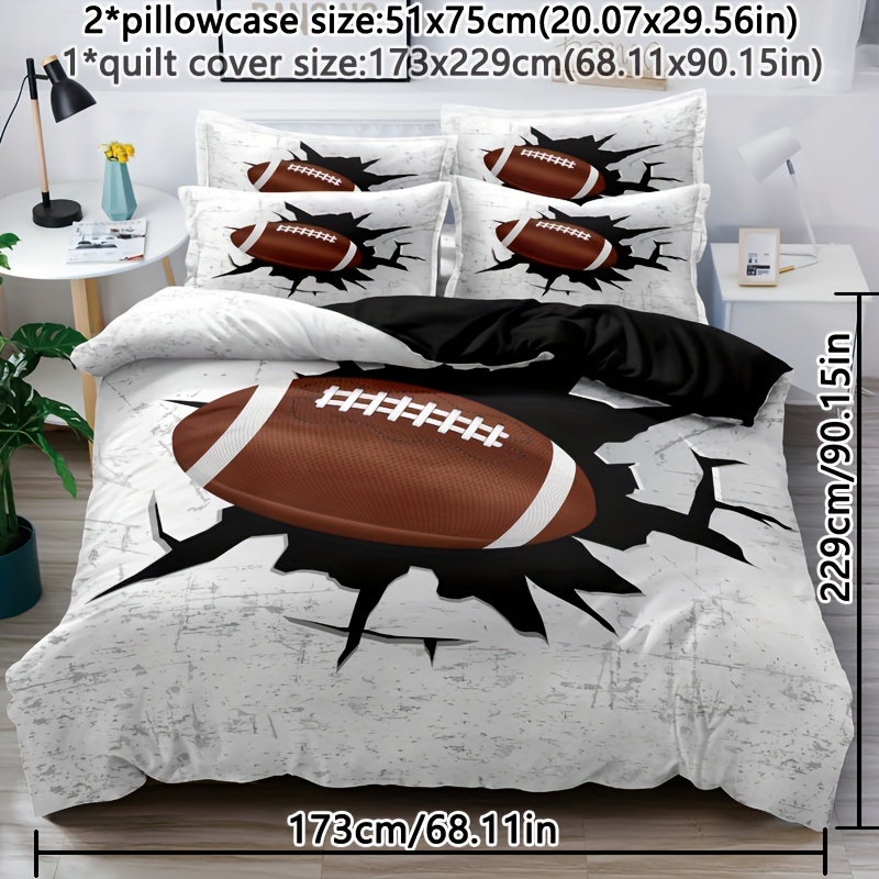 Rugby Cracked Wall Pattern Duvet Cover Set (1*duvet Cover + - Temu ...