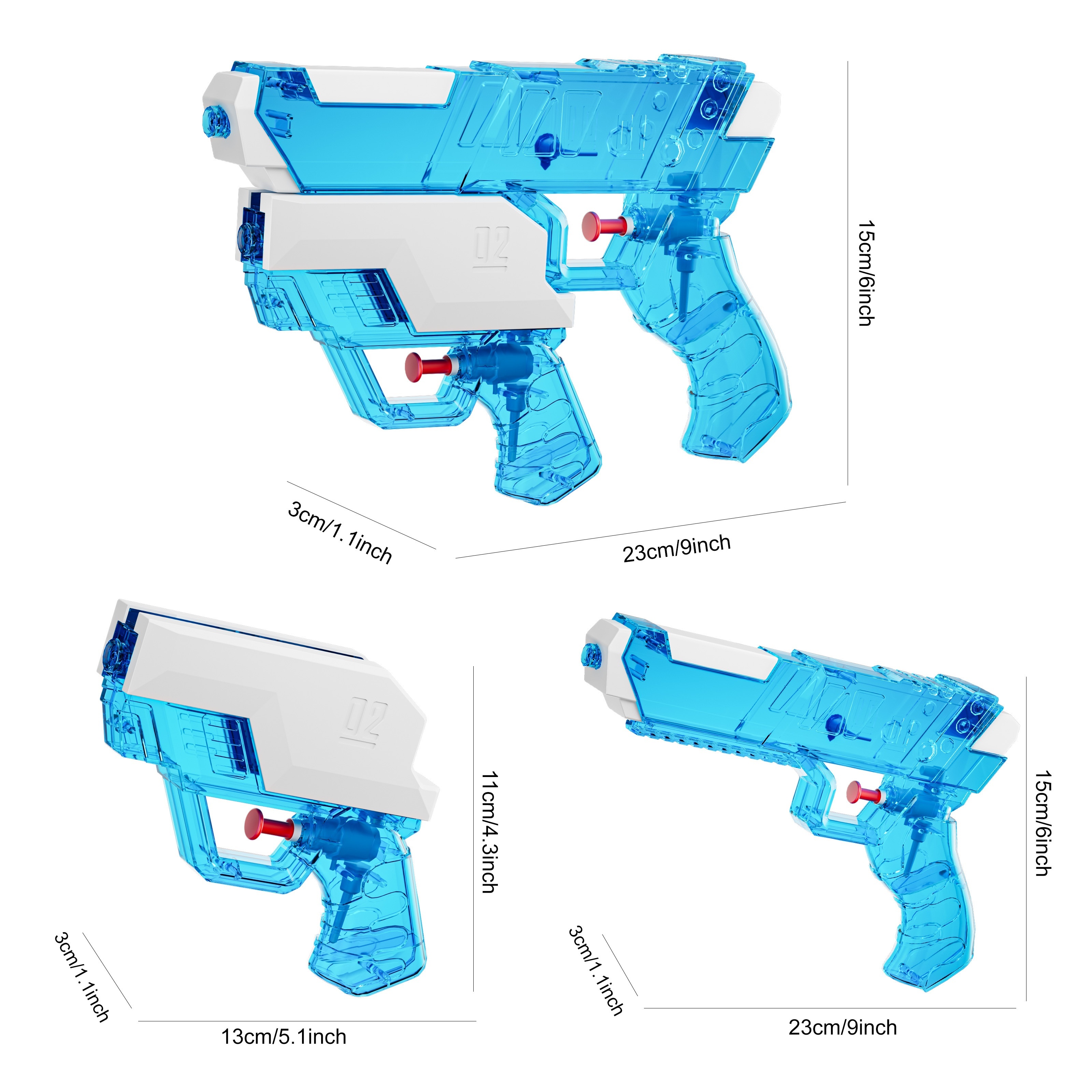 2 in 1 Water Gun: Long Distance High Capacity Suitable - Temu