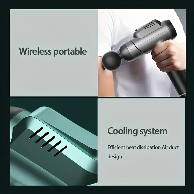Portable Fascia Gun Massage Gun Rechargeable Temu