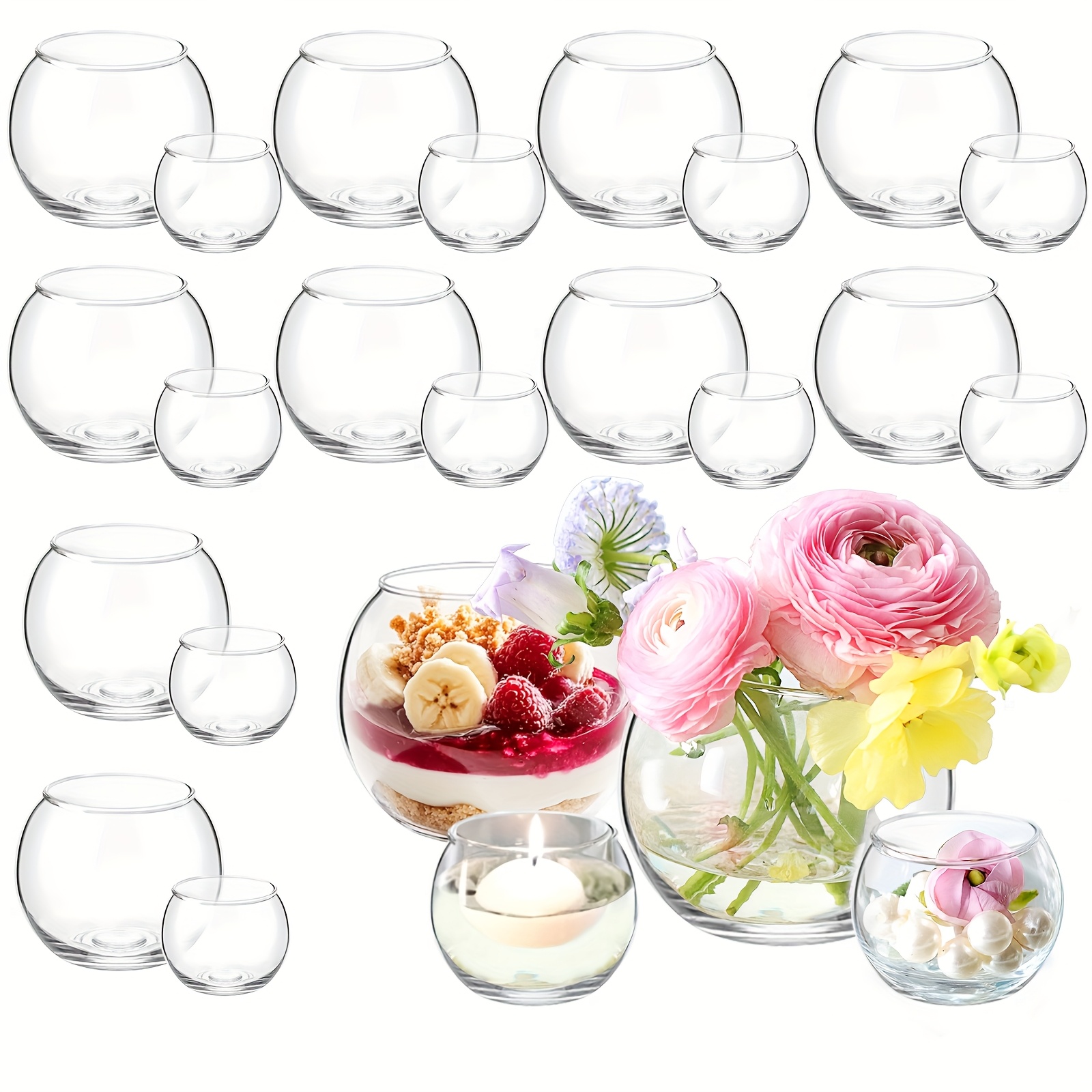 Small Round Glass Bowls For Centerpiece
