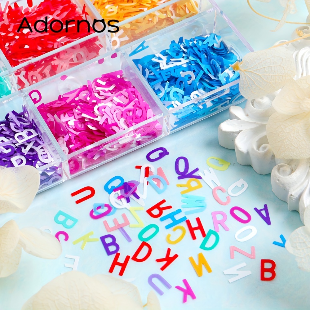 English Alphabet Glitter Sequins Epoxy Resin Shaker Mold - Temu Canada
