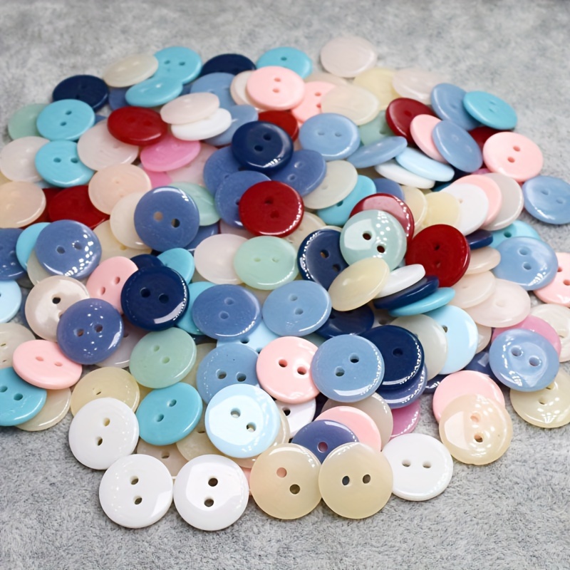 180 50pcs Cute Dual Hole Bread Shaped Resin Buttons For Crafts Assorted ...