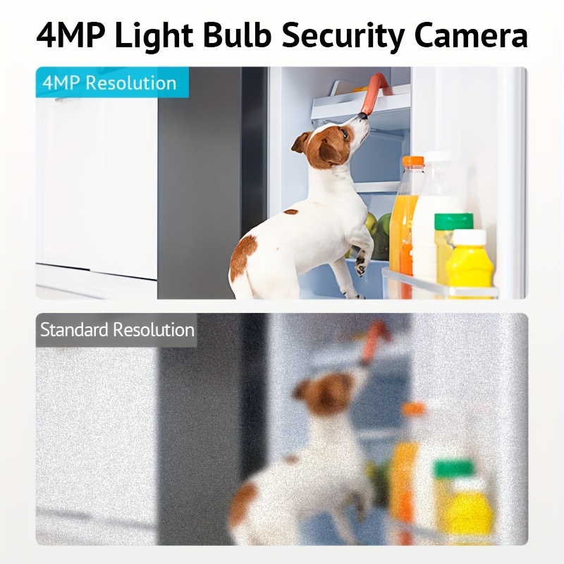 4mp Bulb Security Camera 5g& 2.4ghz Wifi, 360°2k Security Cameras ...
