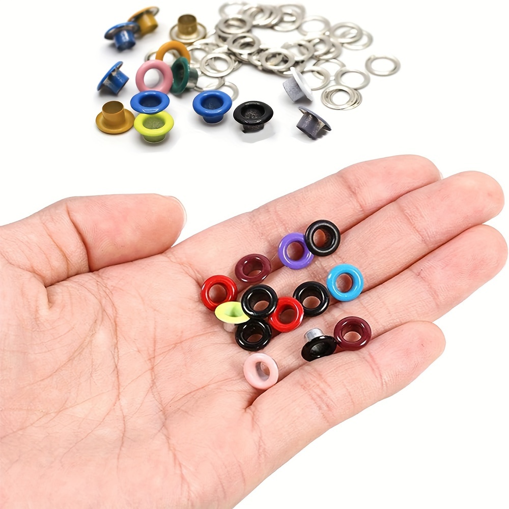 50 Set Of 10mm Metal Grommets With Colorful Eyelits For Diy Projects ...