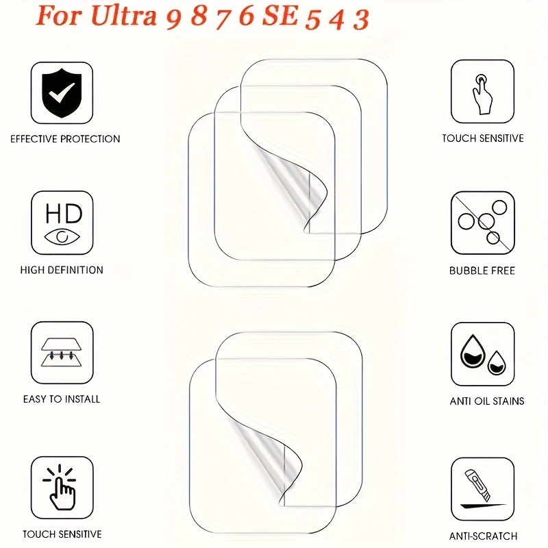 Ultra thin Hydrogel Screen Protectors Iwatch Series - Temu United