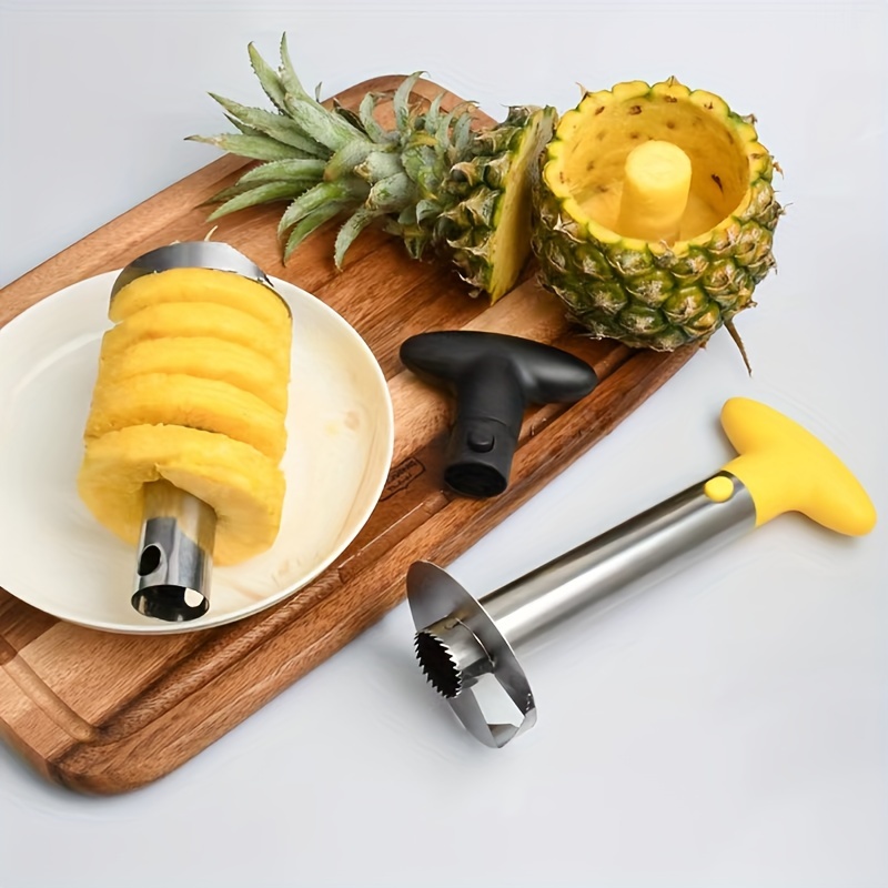 Stainless Steel Pineapple Corer Slicer Forged Rotating Fruit - Temu