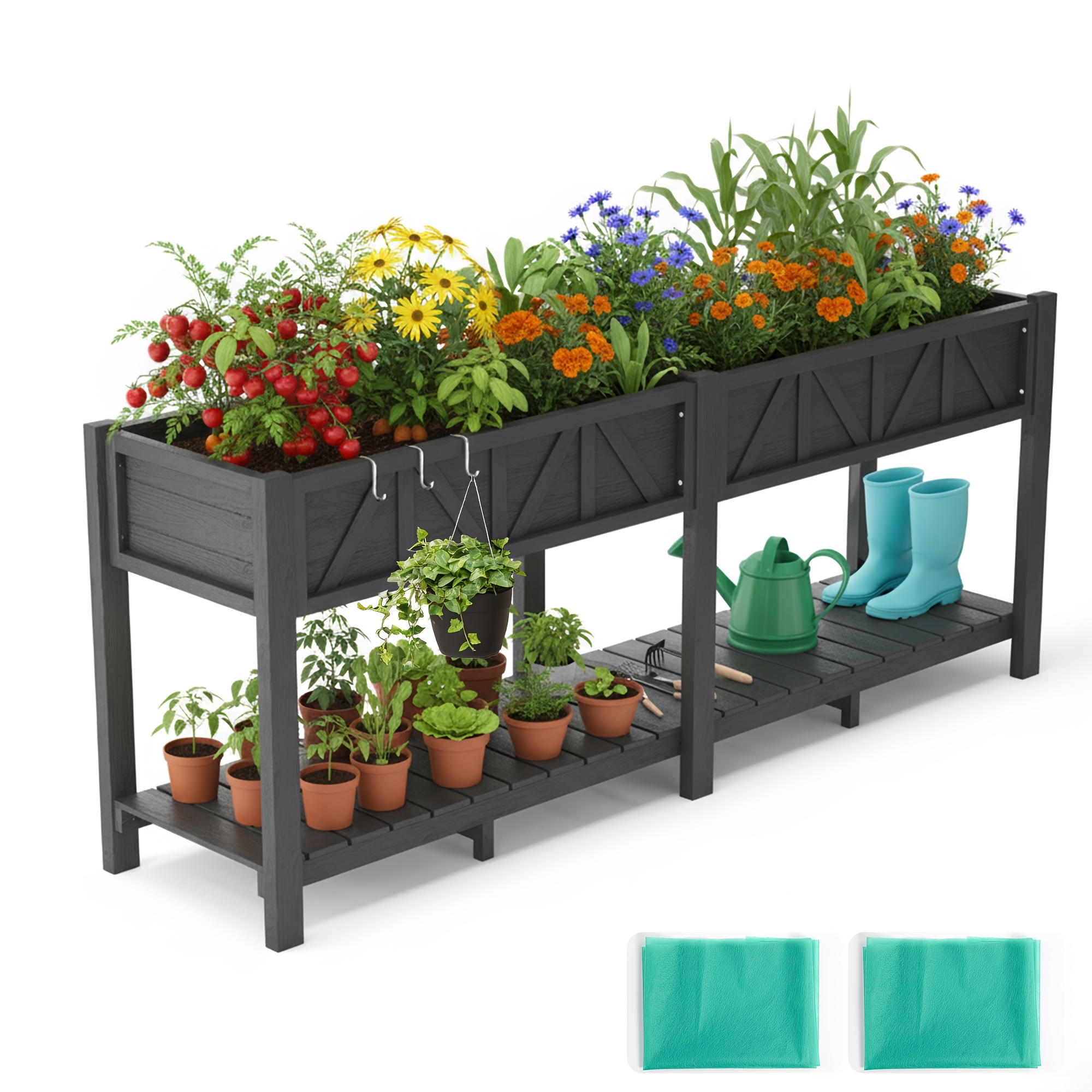 plastic raised garden bed sold on Temu United States