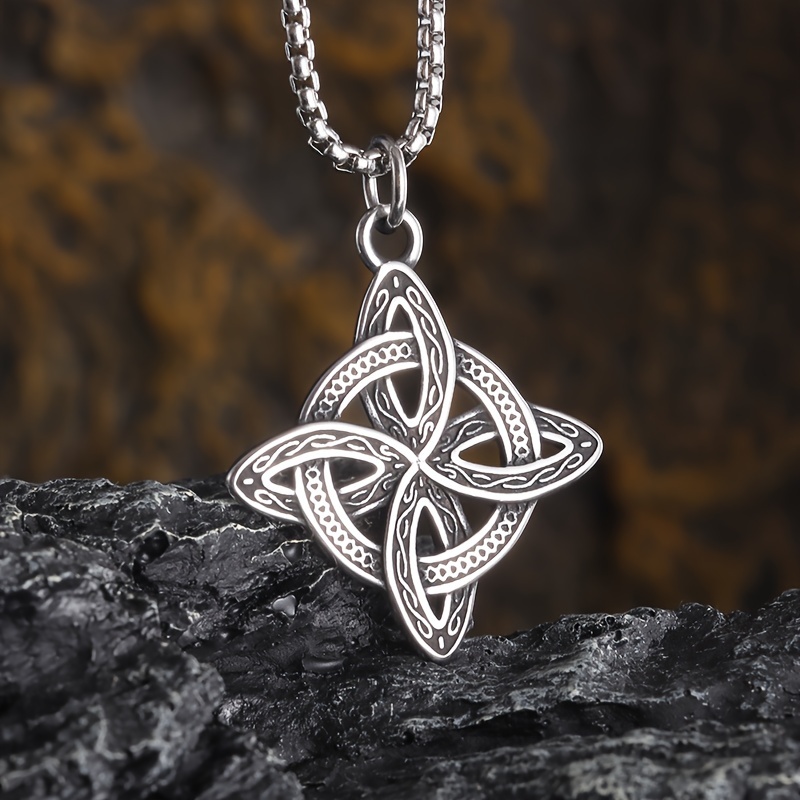 2pcs set Irish craft Celtic Knot Pendant Necklace For Men Women Knot Jewelry