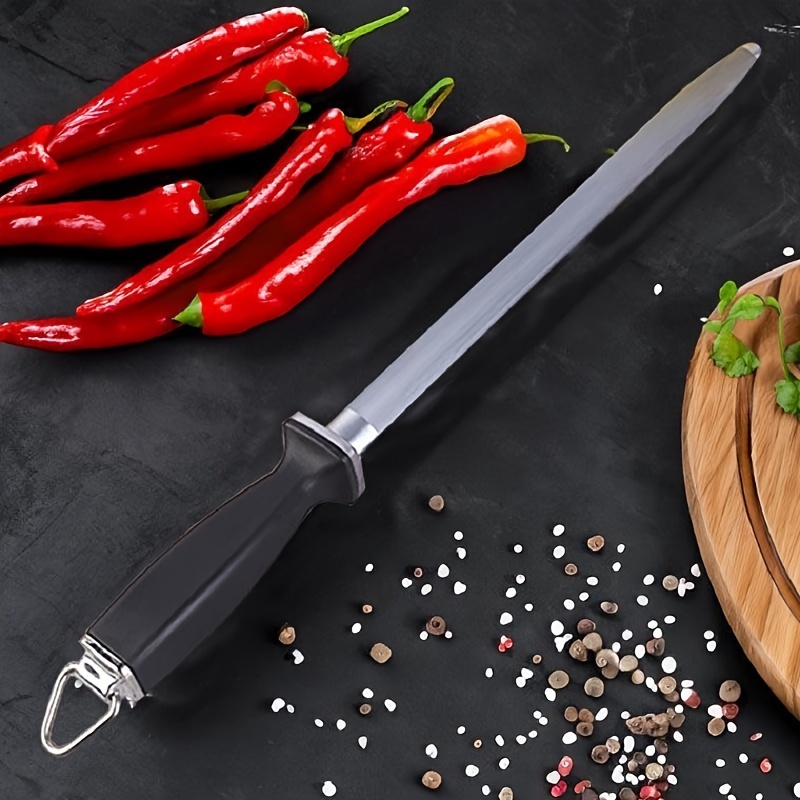 Professional Chef Knife Sharpener Rod Steel Extra Fine Grit - Temu ...