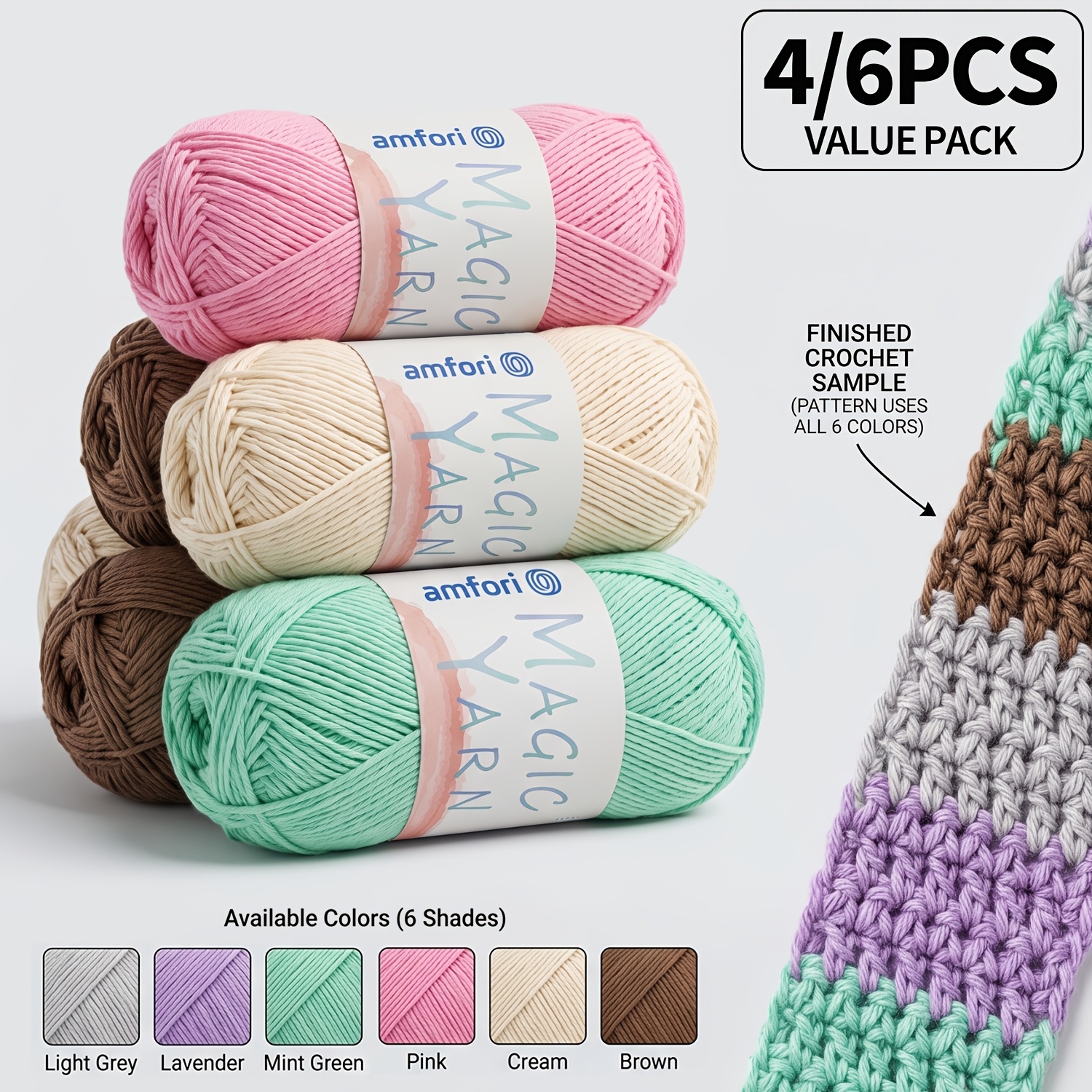 cotton yarn for crocheting sold on Temu United States