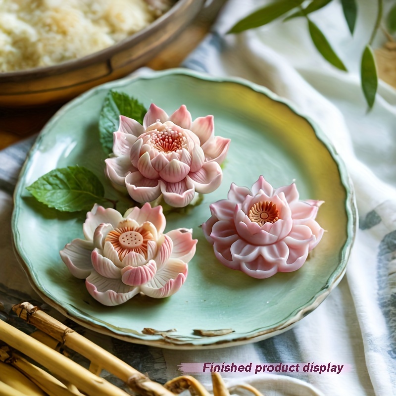 Elegant Lotus Flower Silicone Mold Mousse Cakes Puddings - Temu