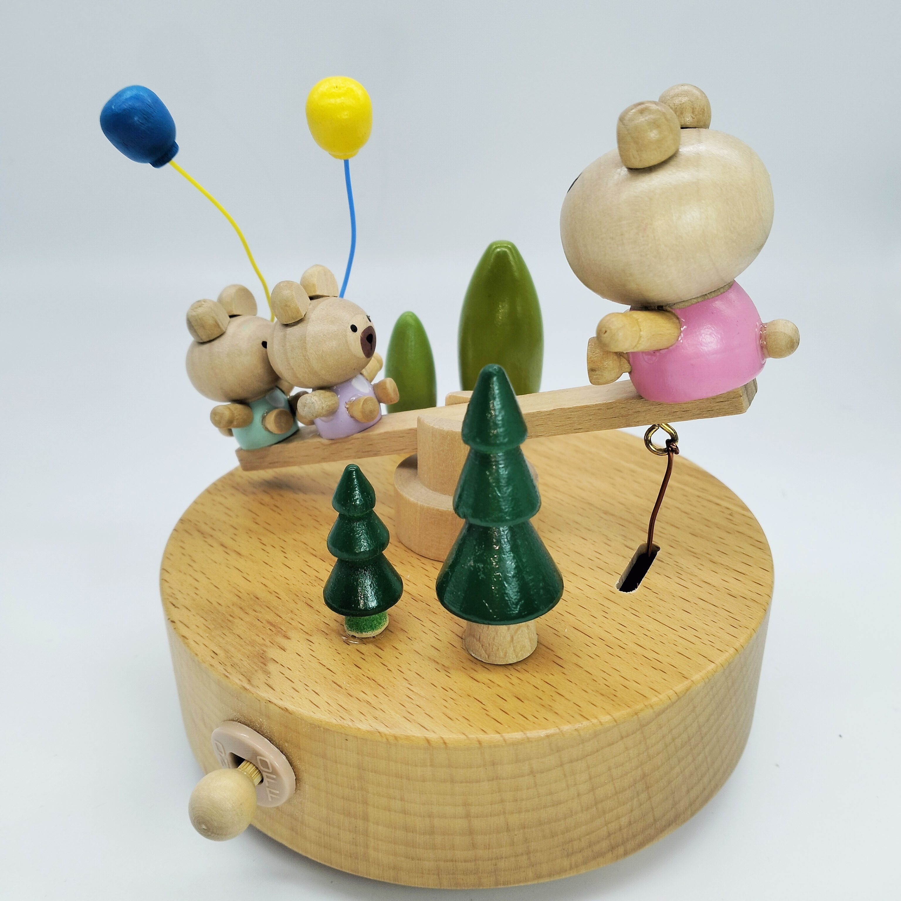 Rustic Wooden Music Box Classic Teeterboard Design - Temu