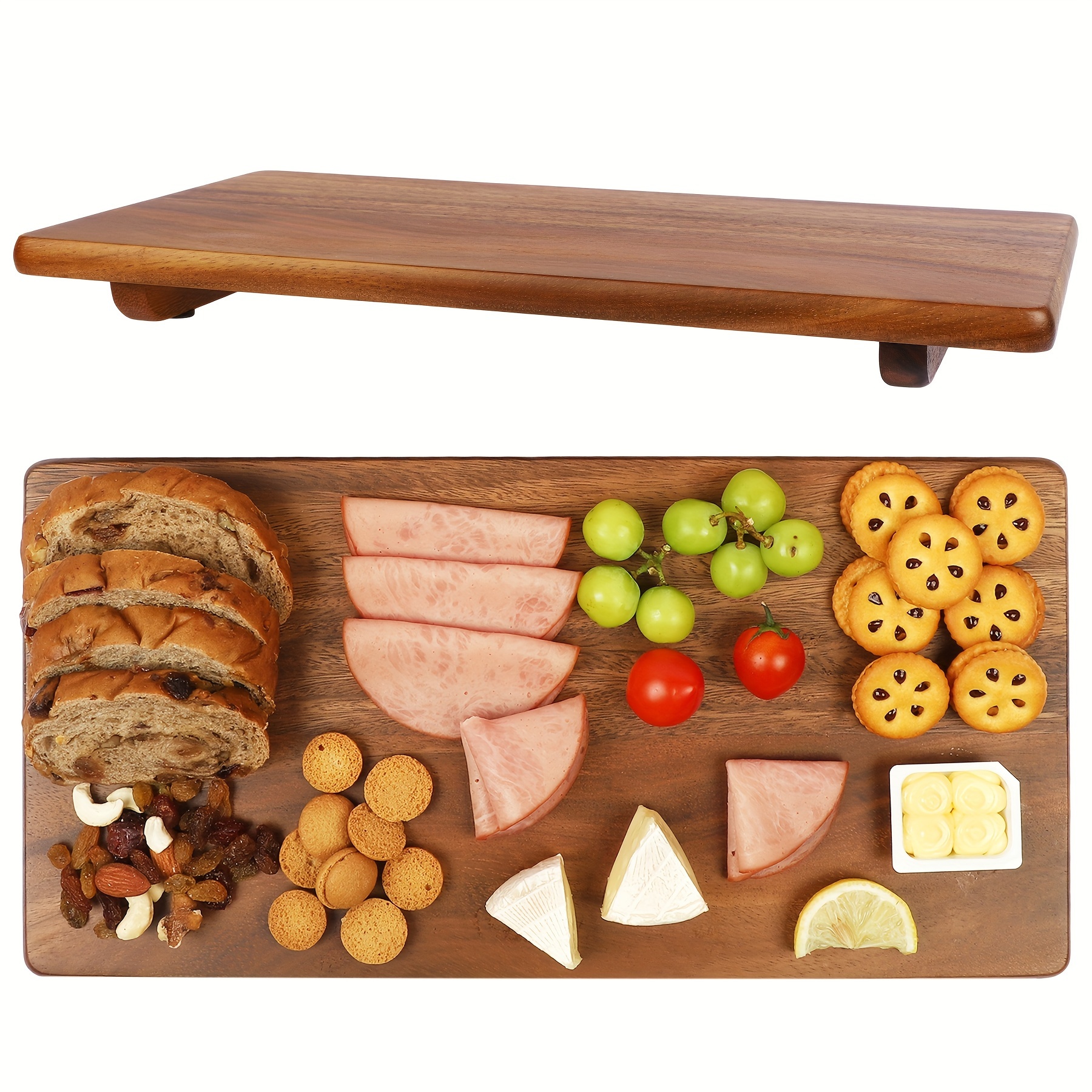 Footed Acacia Wood Charcuterie Boards Wooden Cutting Boards - Temu