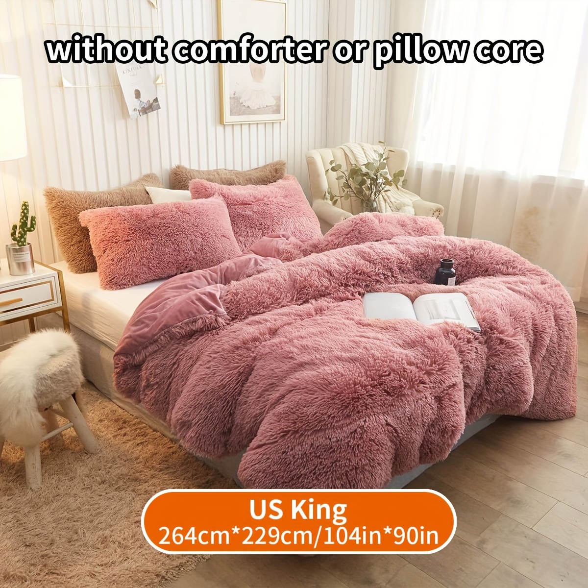 bedding set solid color polyester pink bedding Temu United Kingdom