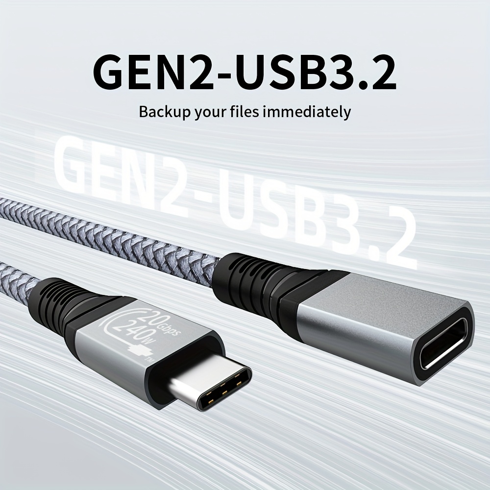 usb to type c extension cable sold on Temu United States