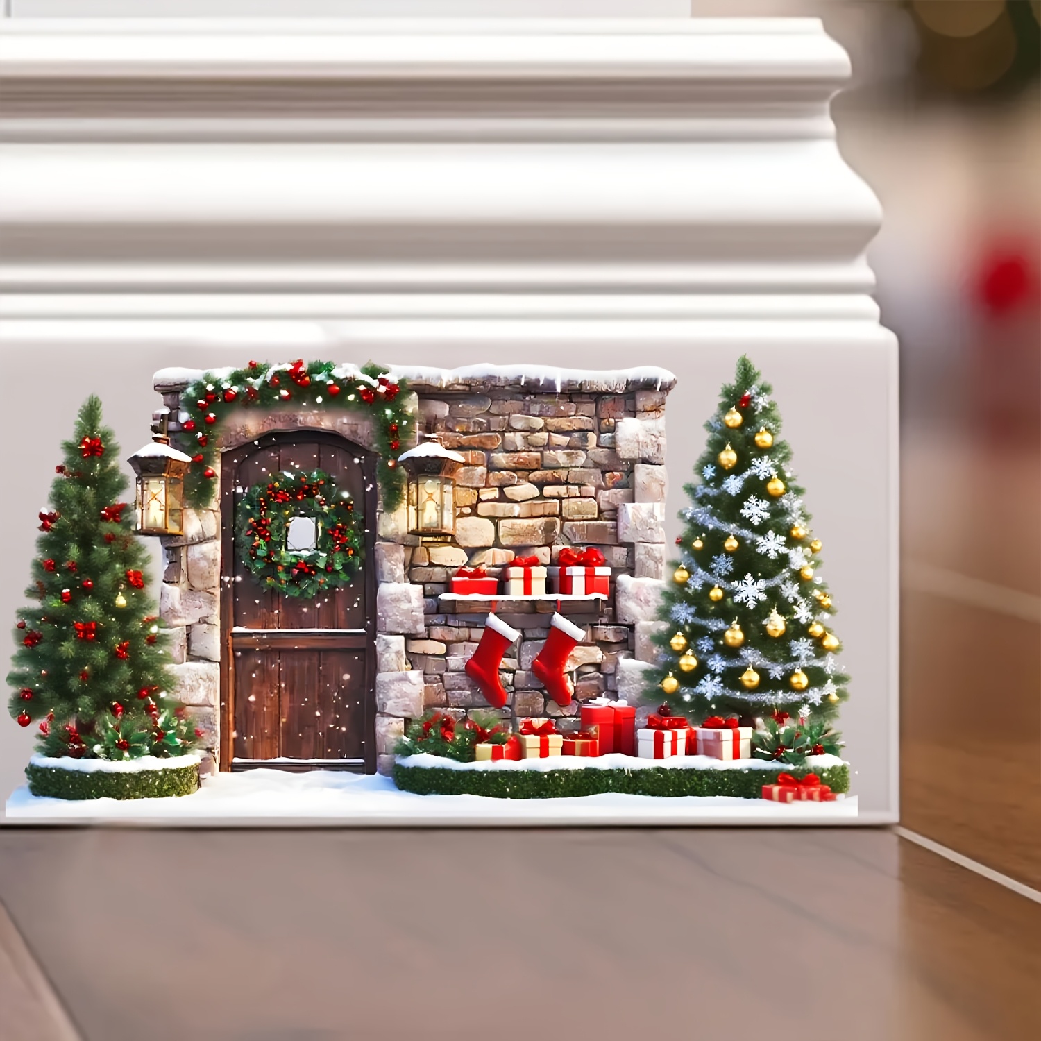christmas villages decorations sold on Temu United States