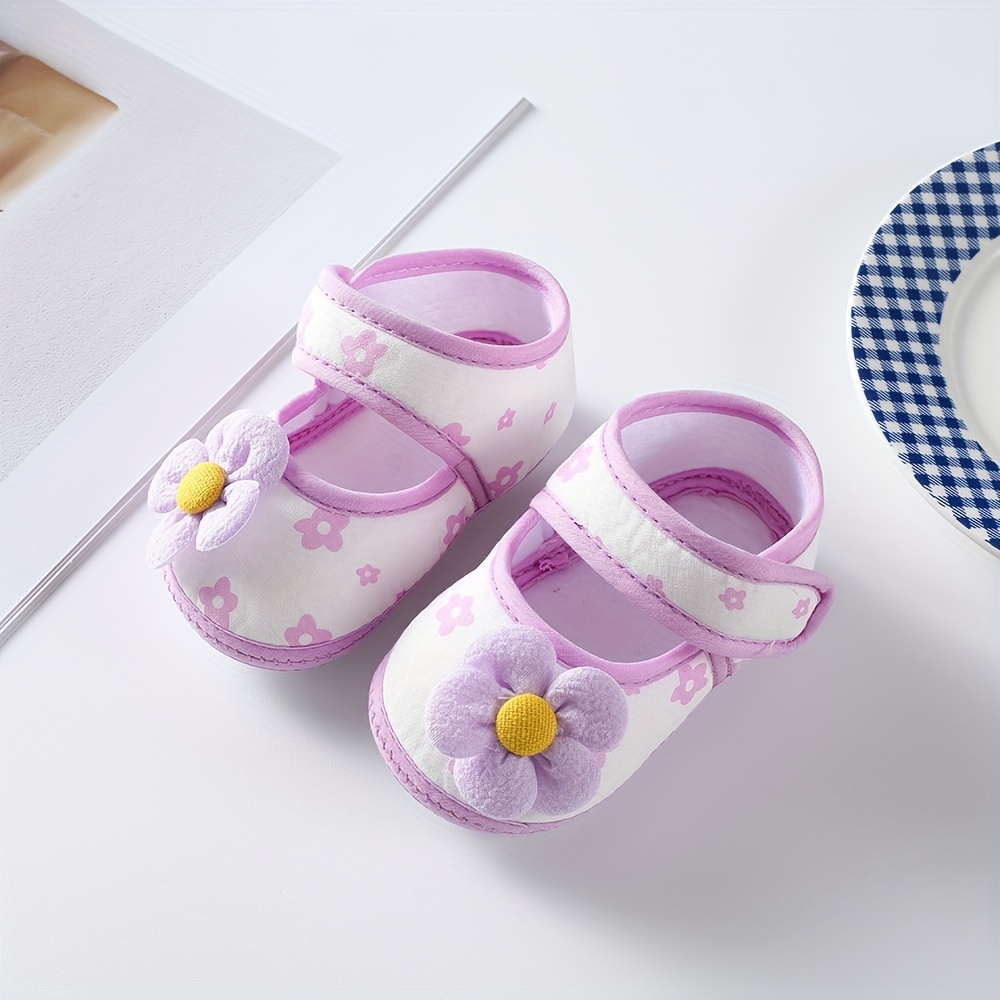 Jiageya Casual Cute Flower Decor Cloth Shoes For Baby Girls, Lightweight Soft Bottom Walking ...