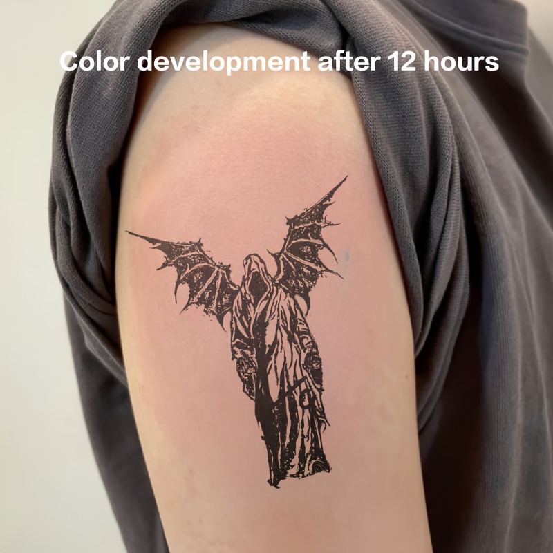 Realistic Demon Tattoos Temporary Tattoos 6pcs Cross Lion Temporary