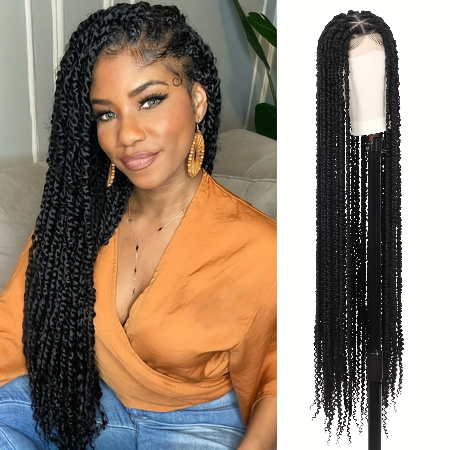 braided wigs for women sold on Temu United States